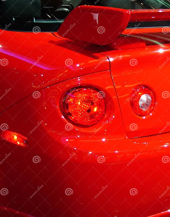 Red spoiler stock image. Image of taillight, fast, sportscar - 62149