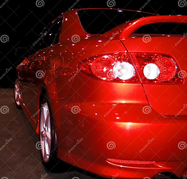 Red Spoiler stock image. Image of detrroit, spoiler, roadster - 69815