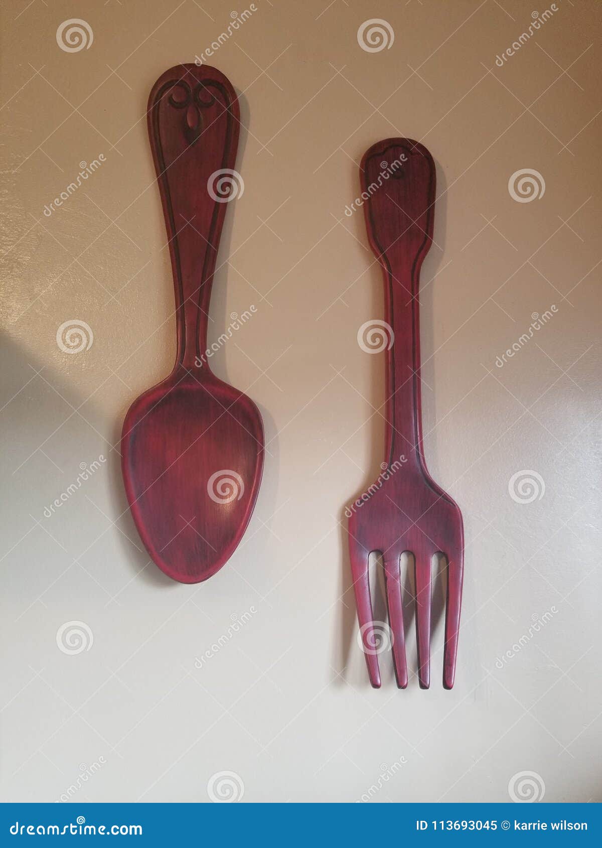 Wall art stock image. Image of wall, spoon, fork - 113693045