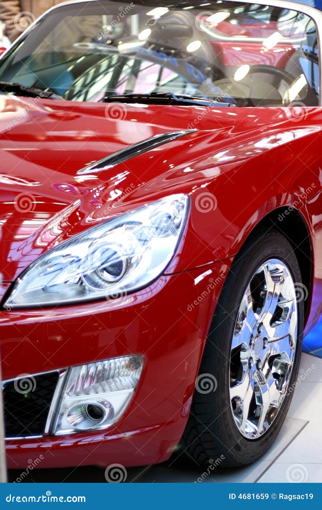 Red Sport Car stock image. Image of closeup, portion, purchase - 4681659