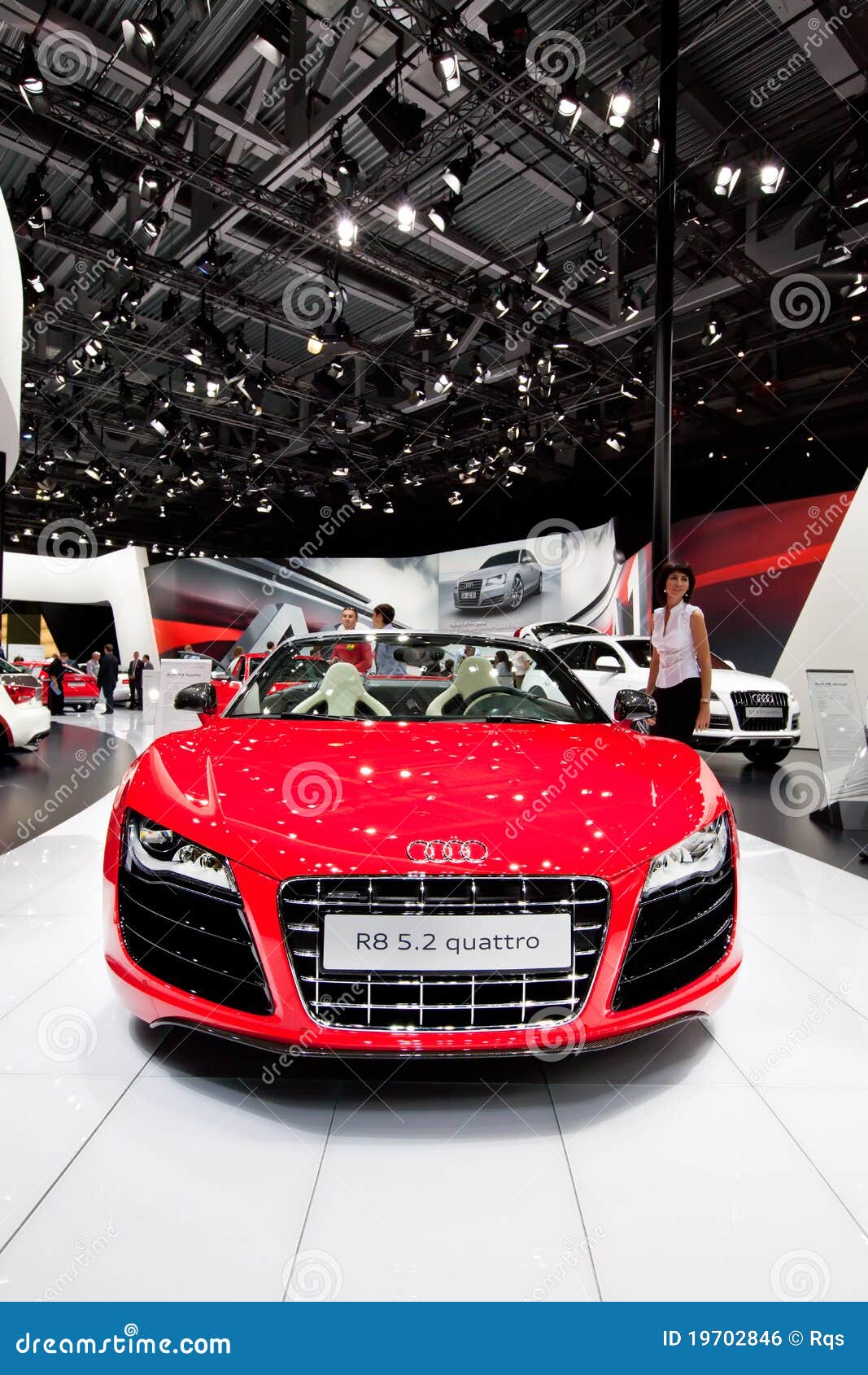 Red sport car Audi R8 editorial photo. Image of bright - 19702846
