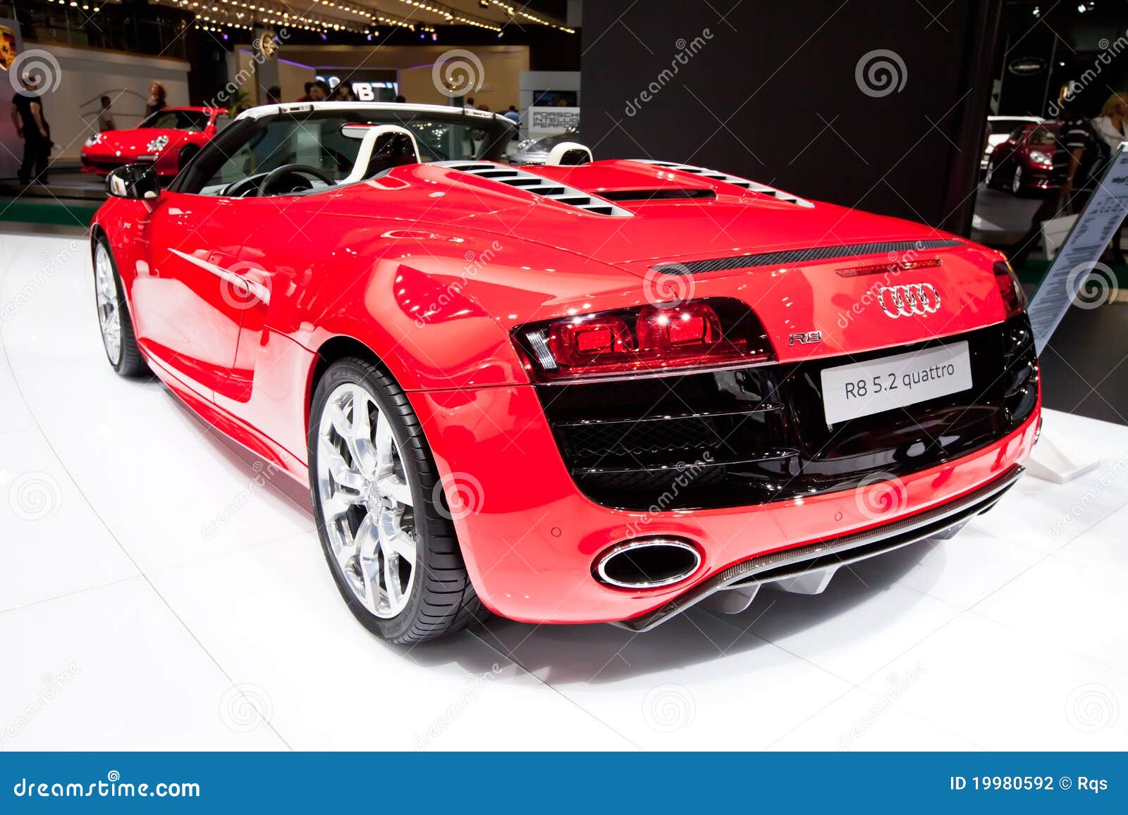 Red sport car Audi R8 editorial photography. Image of bumper - 19980592