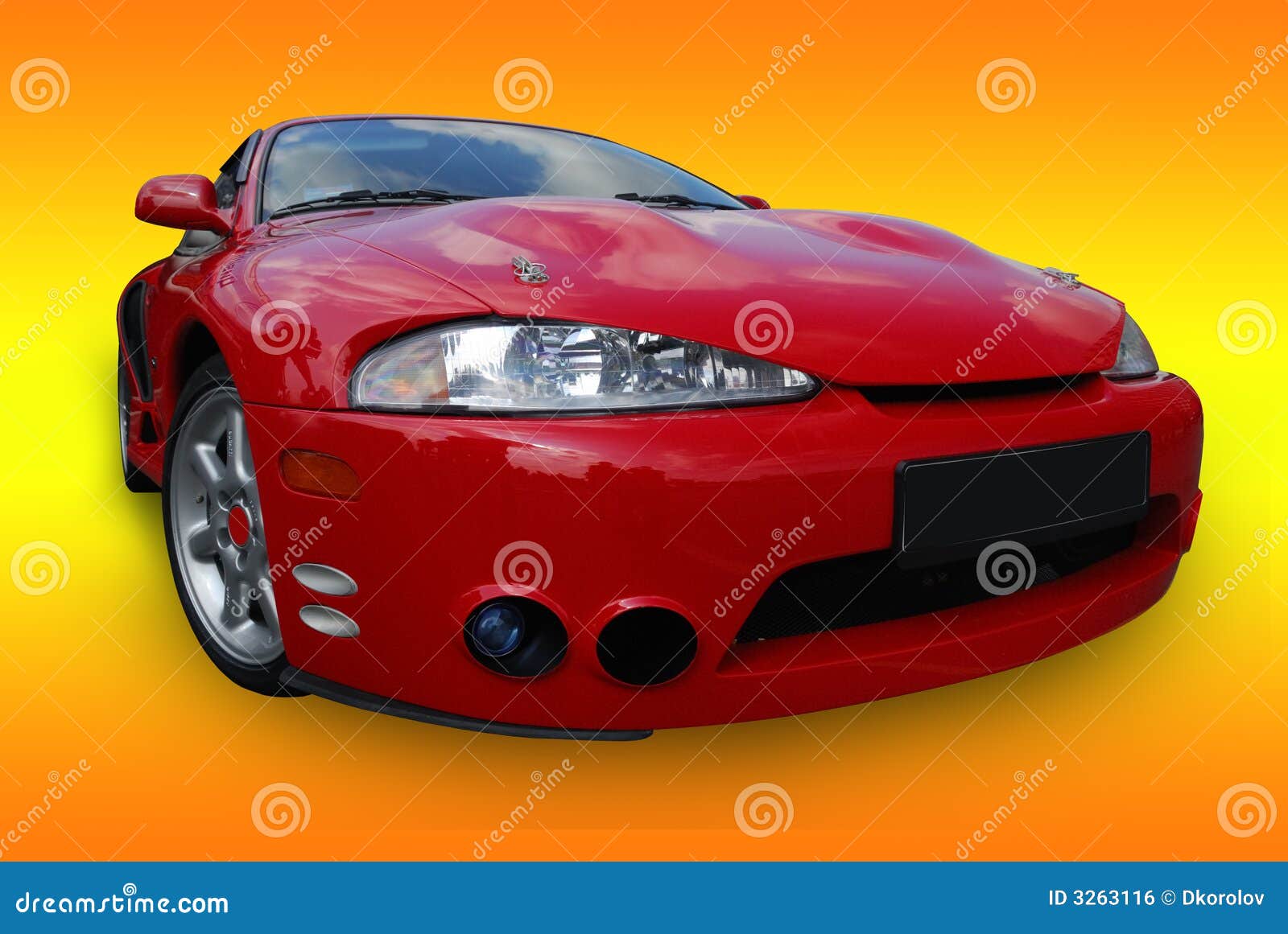 Red Sport Car (clipping Path) Stock Photo - Image of speed, sports: 3263116
