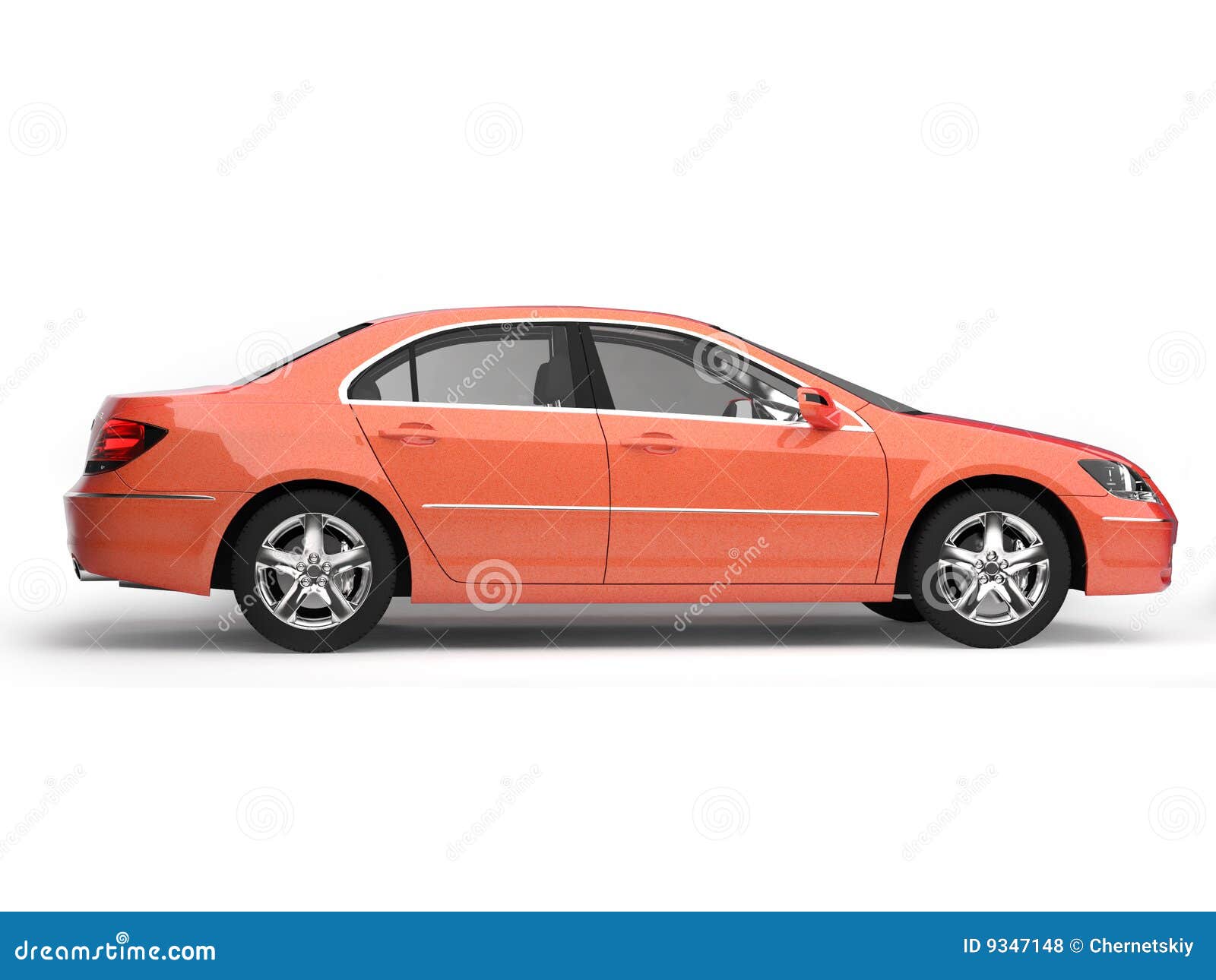 Red sport car side view stock photo. Image of expensive - 9347148