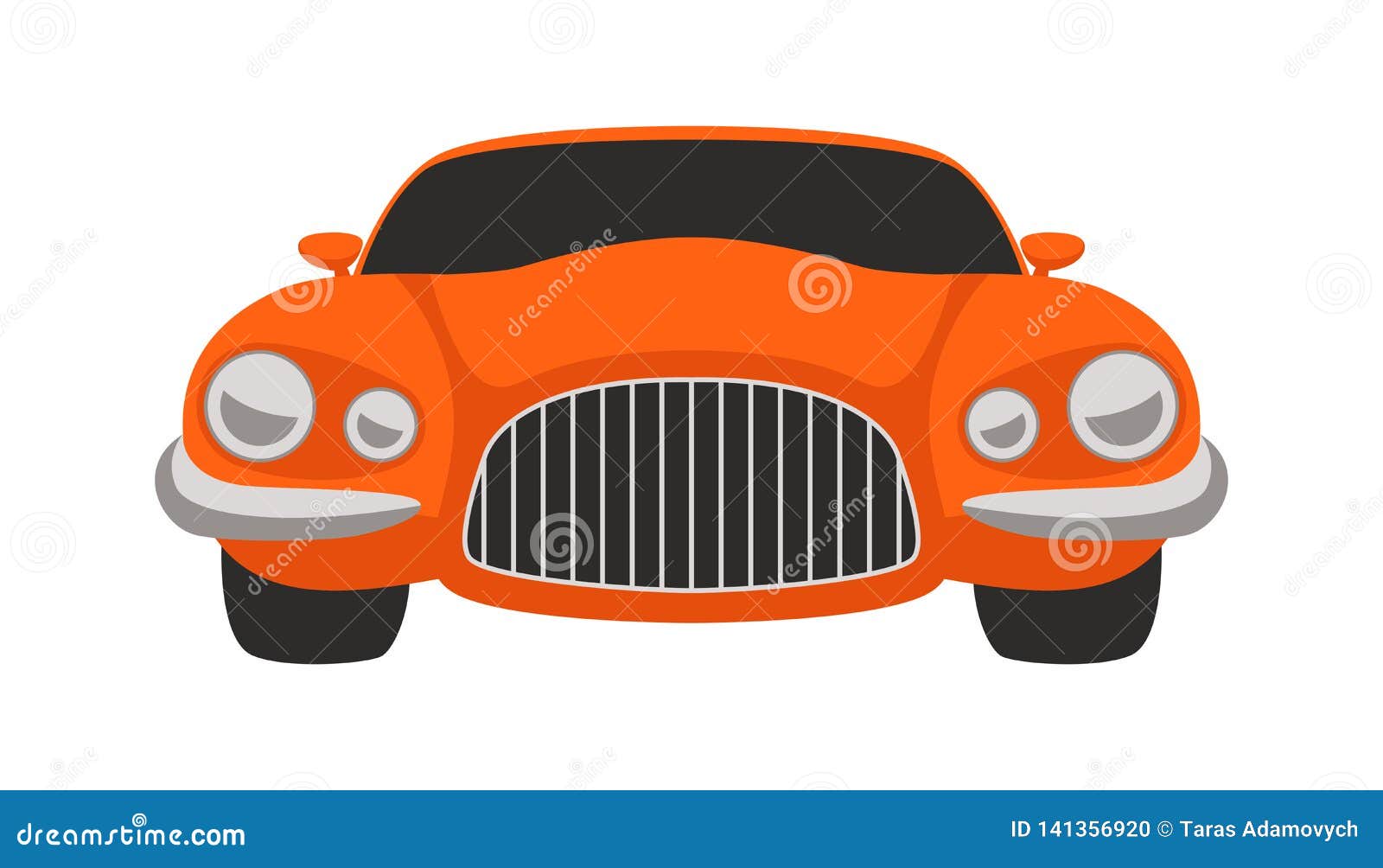 Red Sport Car, Vector Illustration, Flat Style Stock Vector ...
