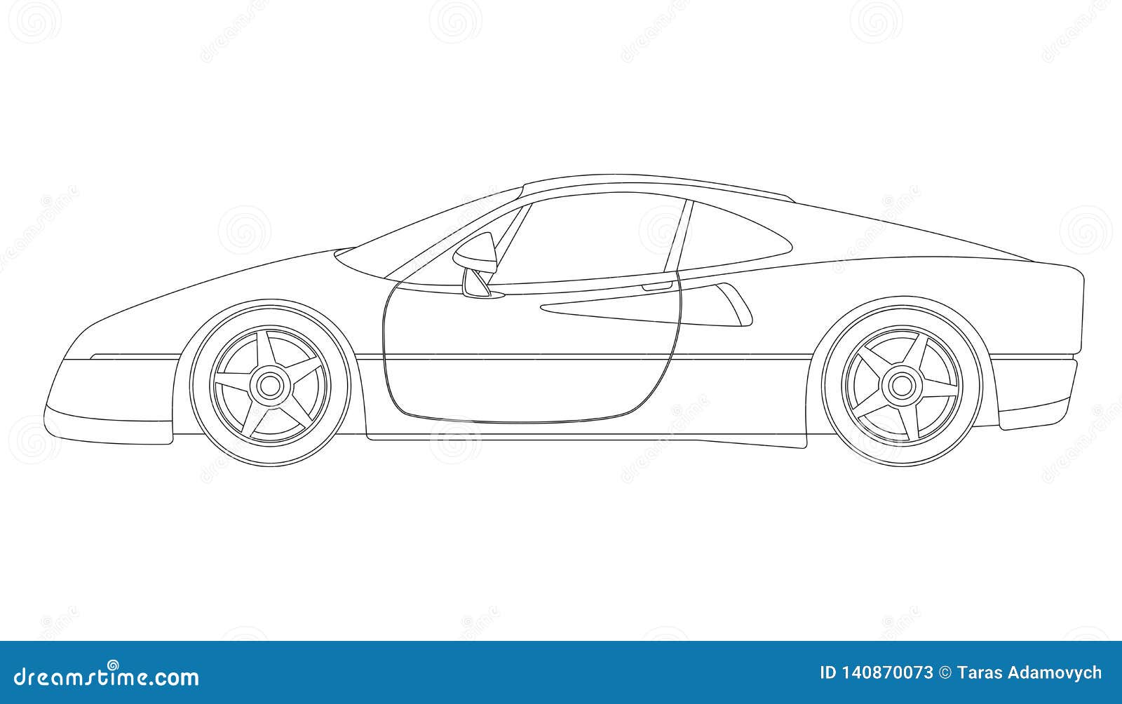 Red Sport Car, Vector Illustration,profile Side, Stock Vector ...