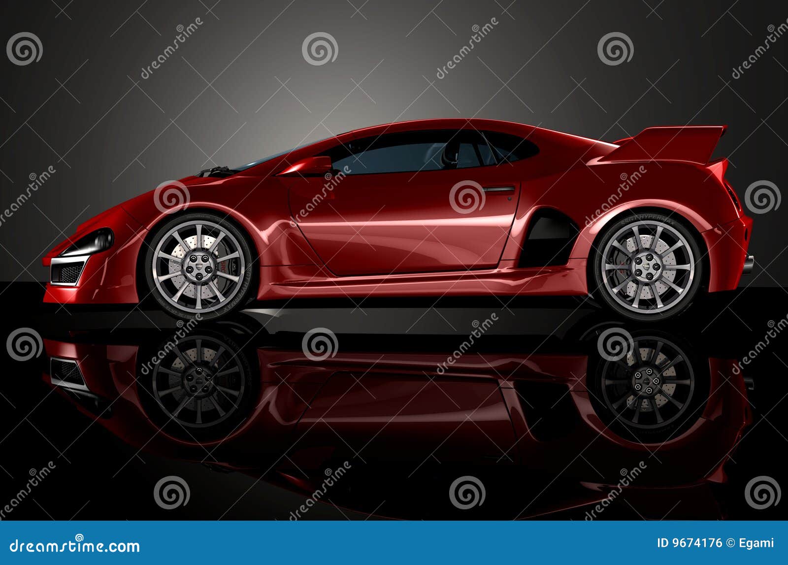 Red sports car 4 stock illustration. Illustration of turismo - 9674176
