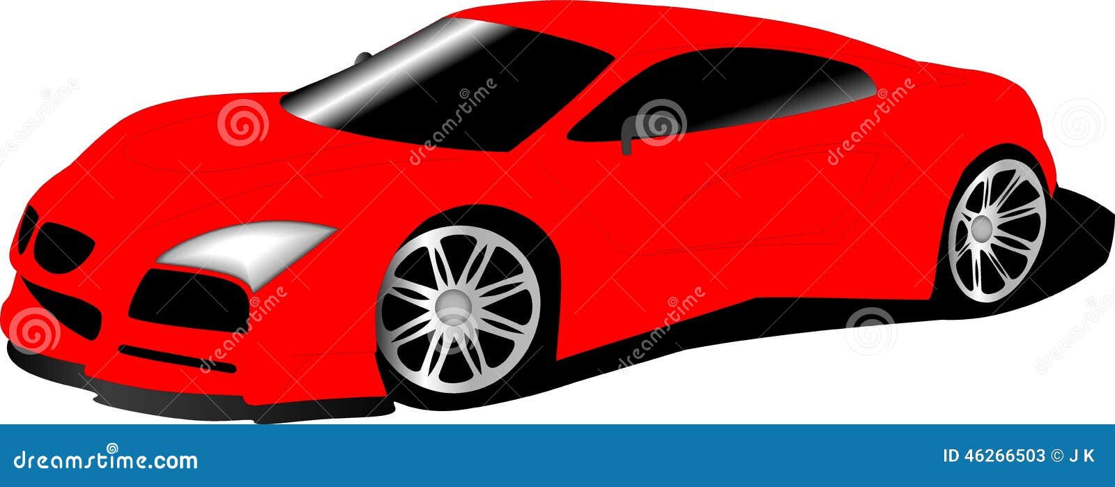 Red sports car - BMW II stock illustration. Illustration of white ...