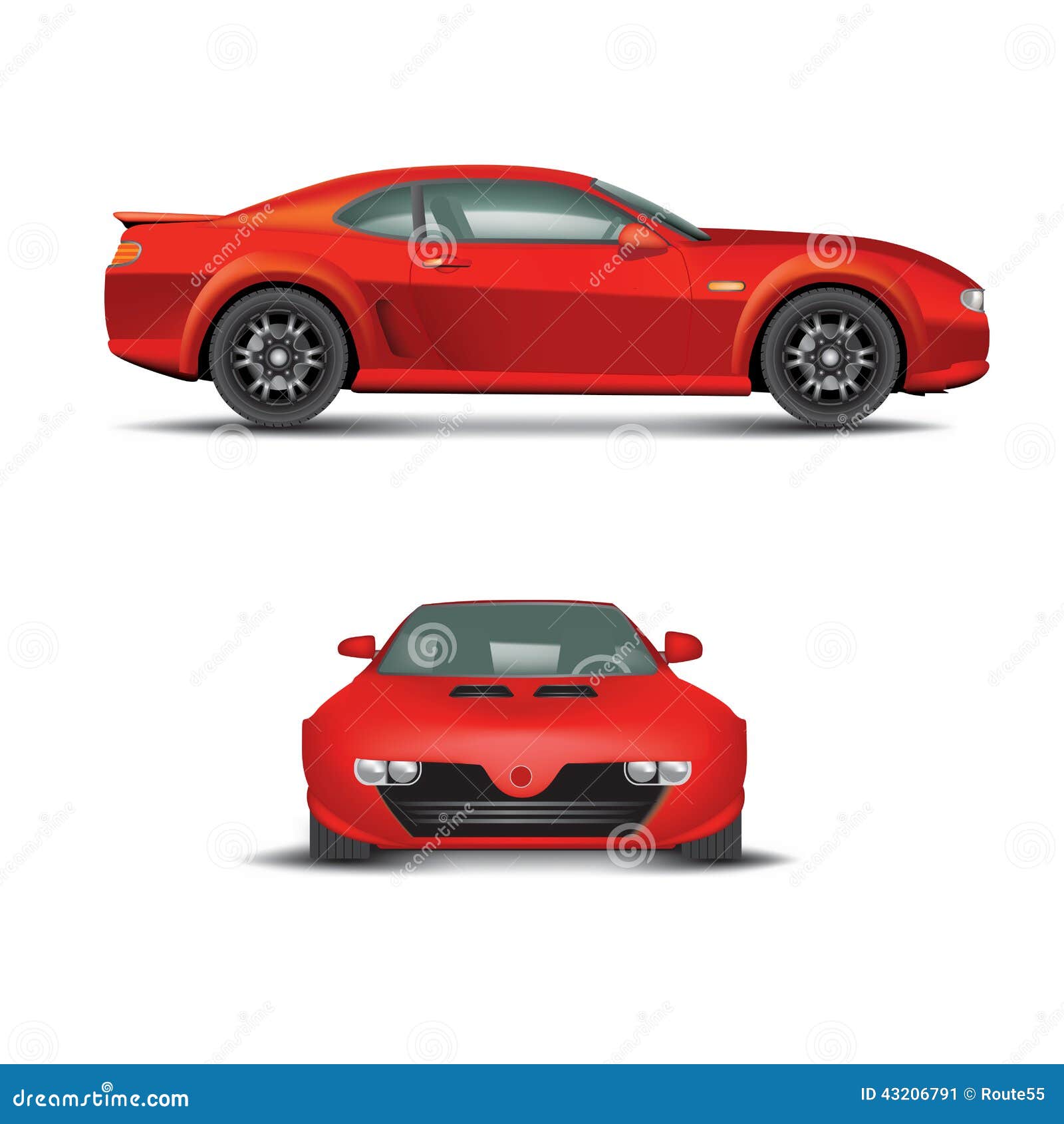Red sports car stock vector. Illustration of transport - 43206791