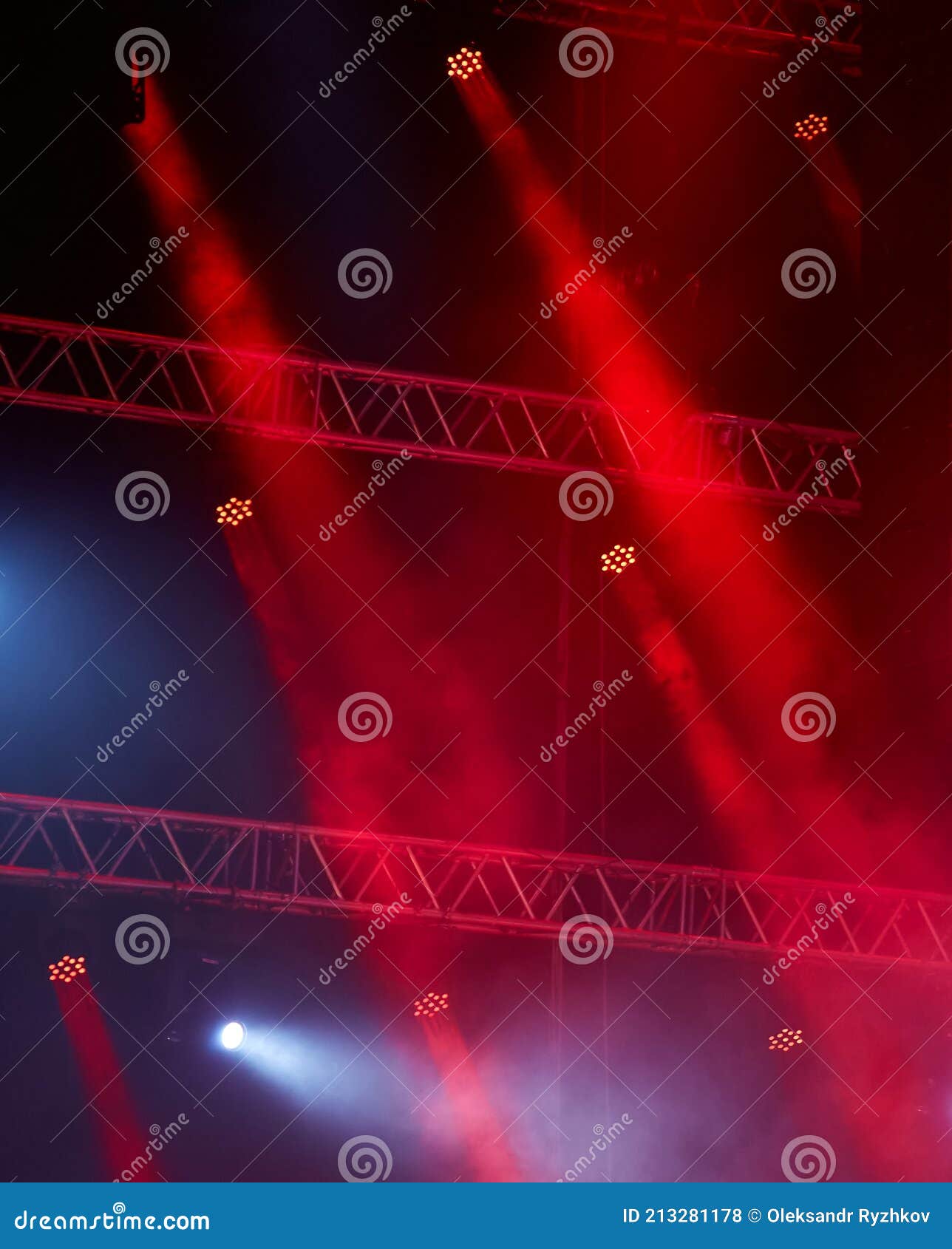 Red spot lights in concert stock photo. Image of spotlight - 213281178