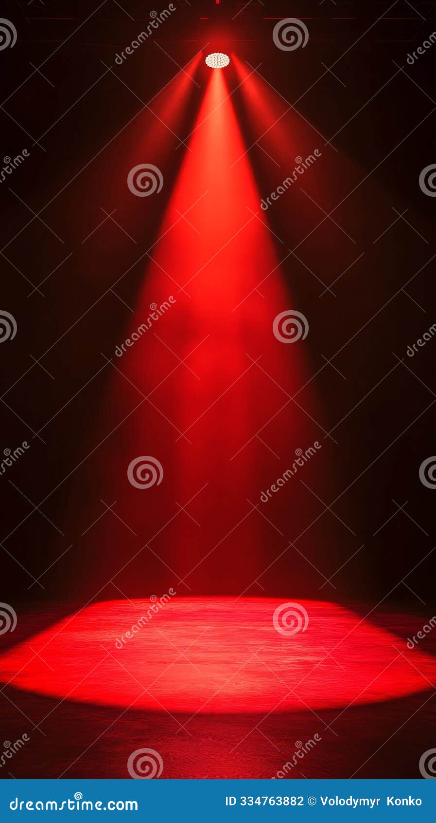 Red Spotlight on Dark Stage Creating Dramatic Atmosphere, Theater and ...