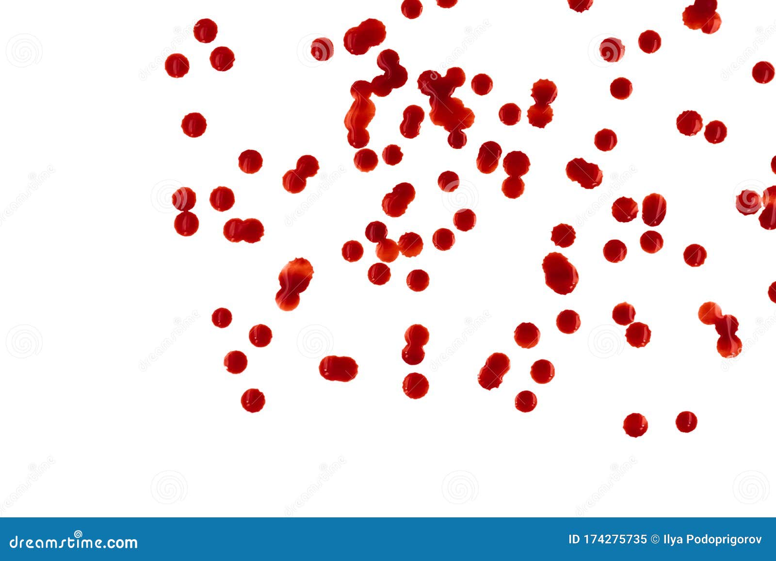 Red Spots of Blood Drop on White Background Stock Image - Image of ...