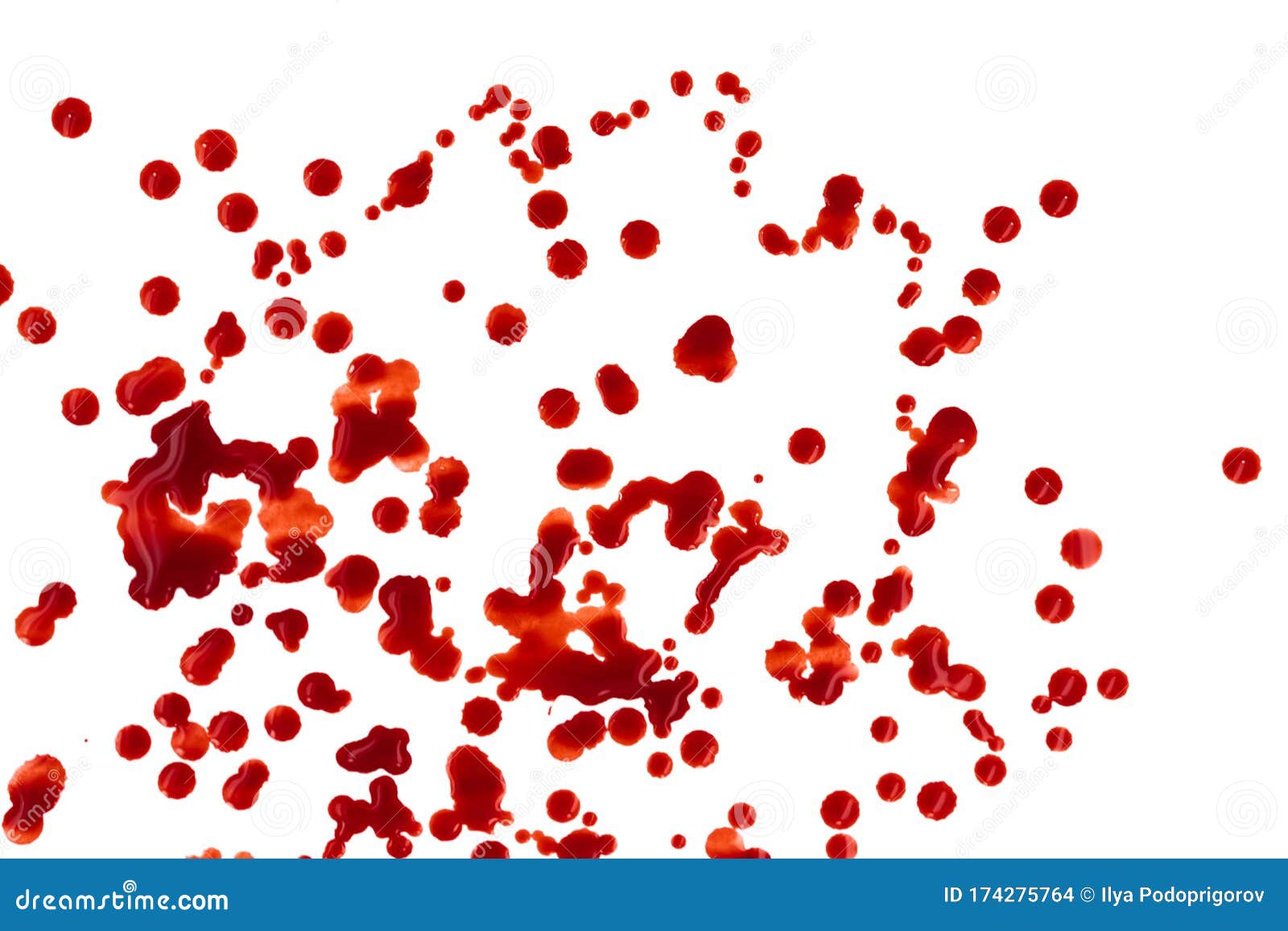 Red Spots of Blood Drop on White Background Stock Photo - Image of ...