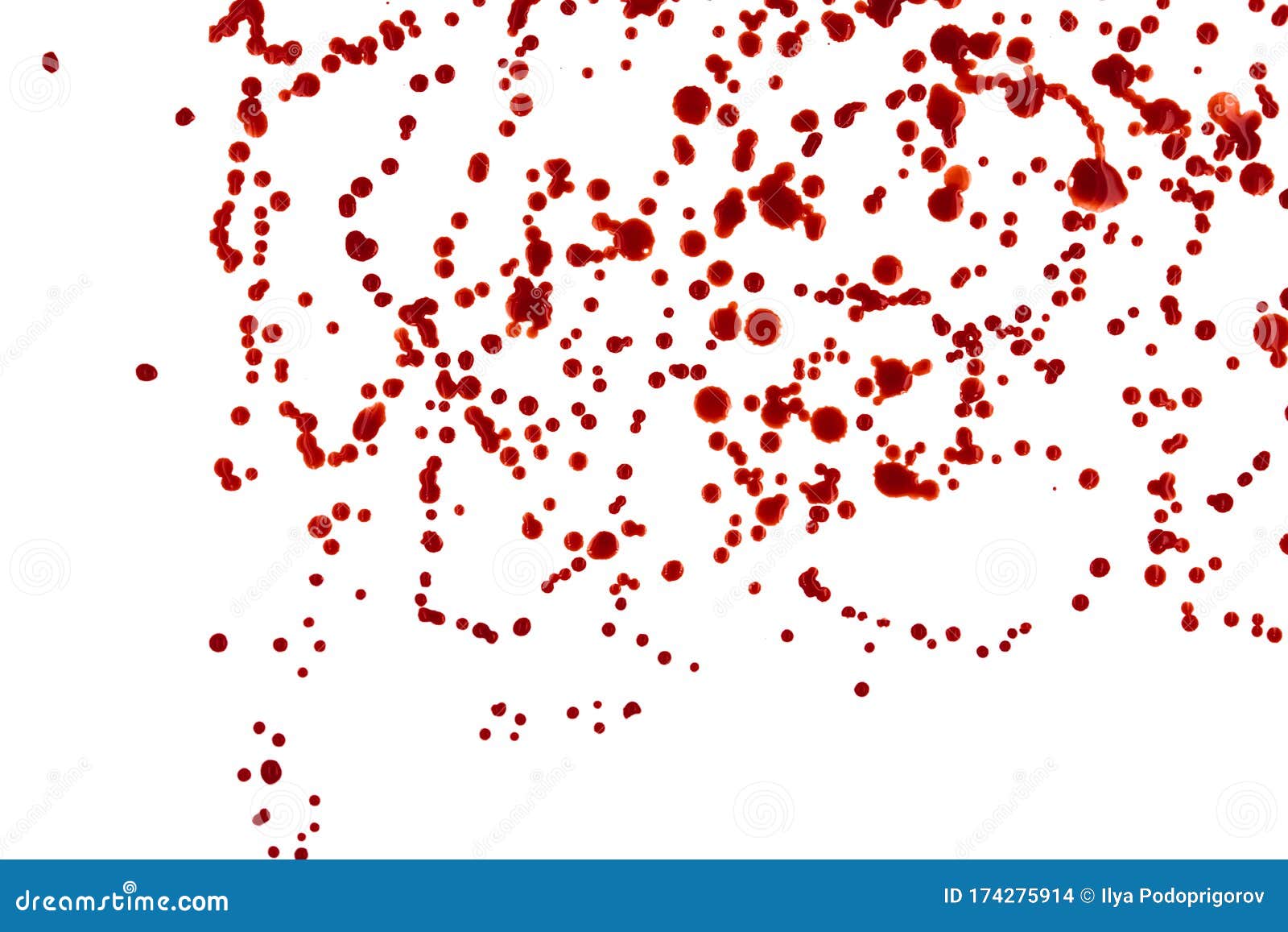 Red Spots of Blood Drop on White Background Stock Photo - Image of ...