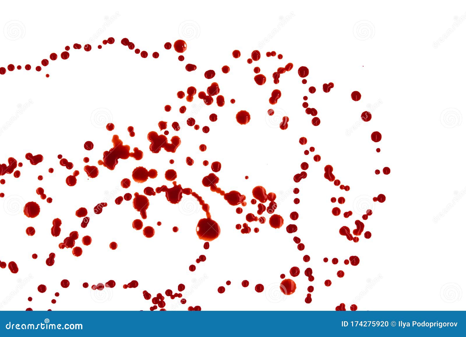 Red Spots of Blood Drop on White Background Stock Photo - Image of ...