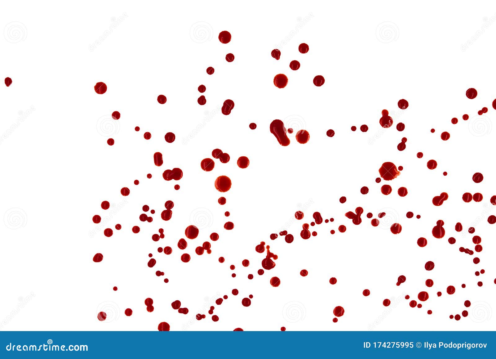 Red Spots of Blood Drop on White Background Stock Image - Image of ...