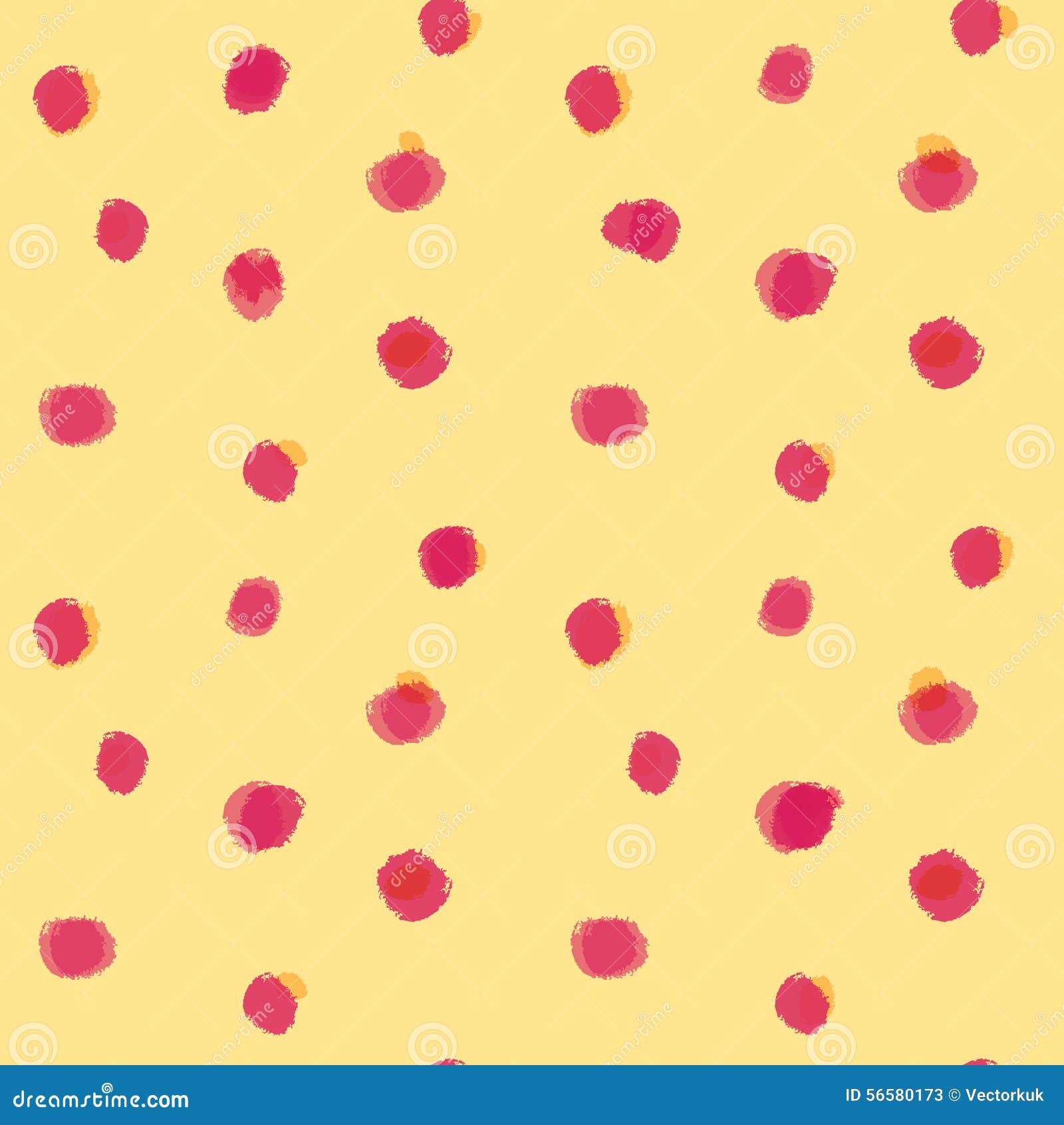 Red Spots Pattern on Yellow Background Stock Vector - Illustration of ...