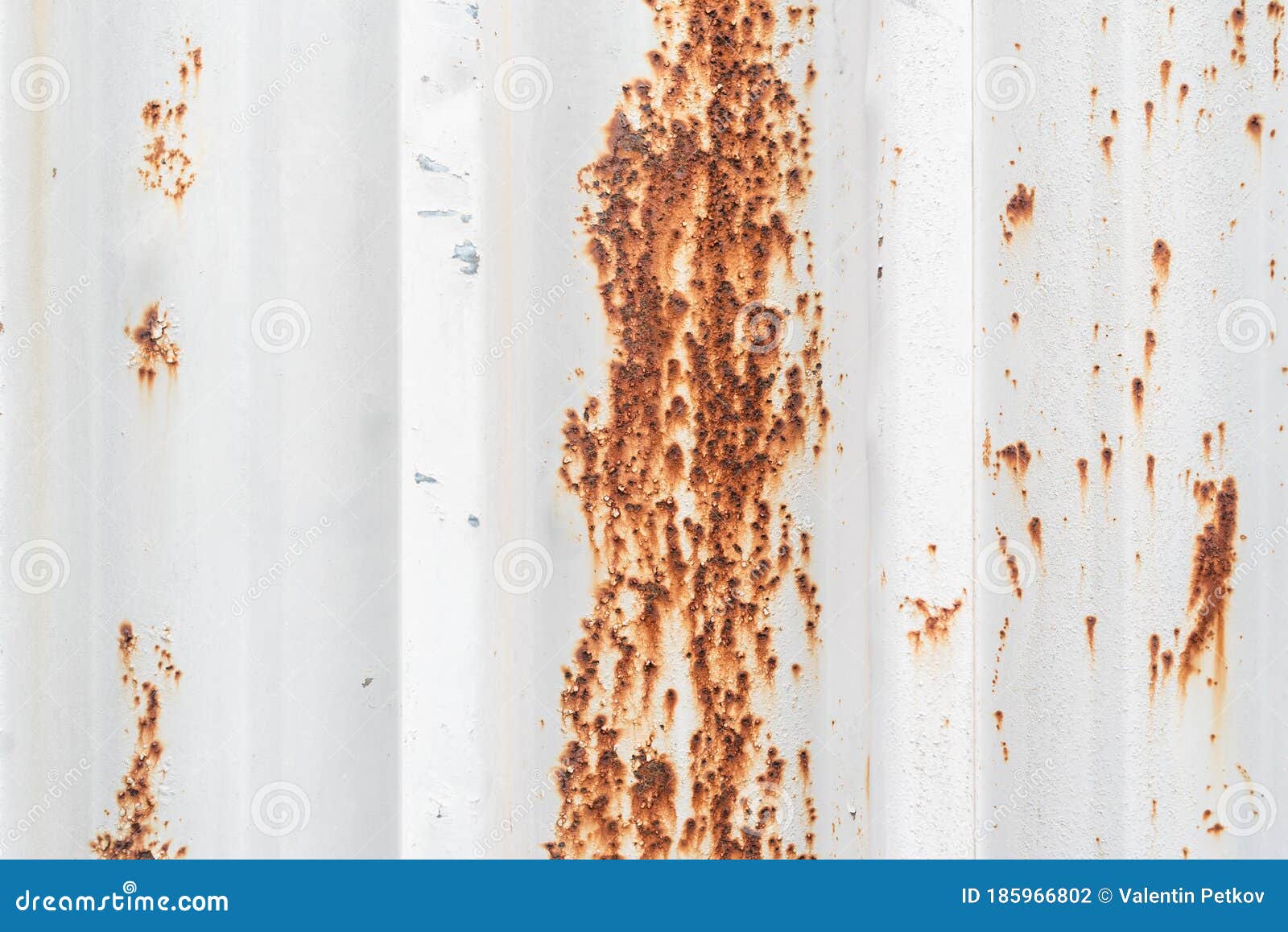 Red Spots of Rust on the White Metal Texture Construction Copy Space ...
