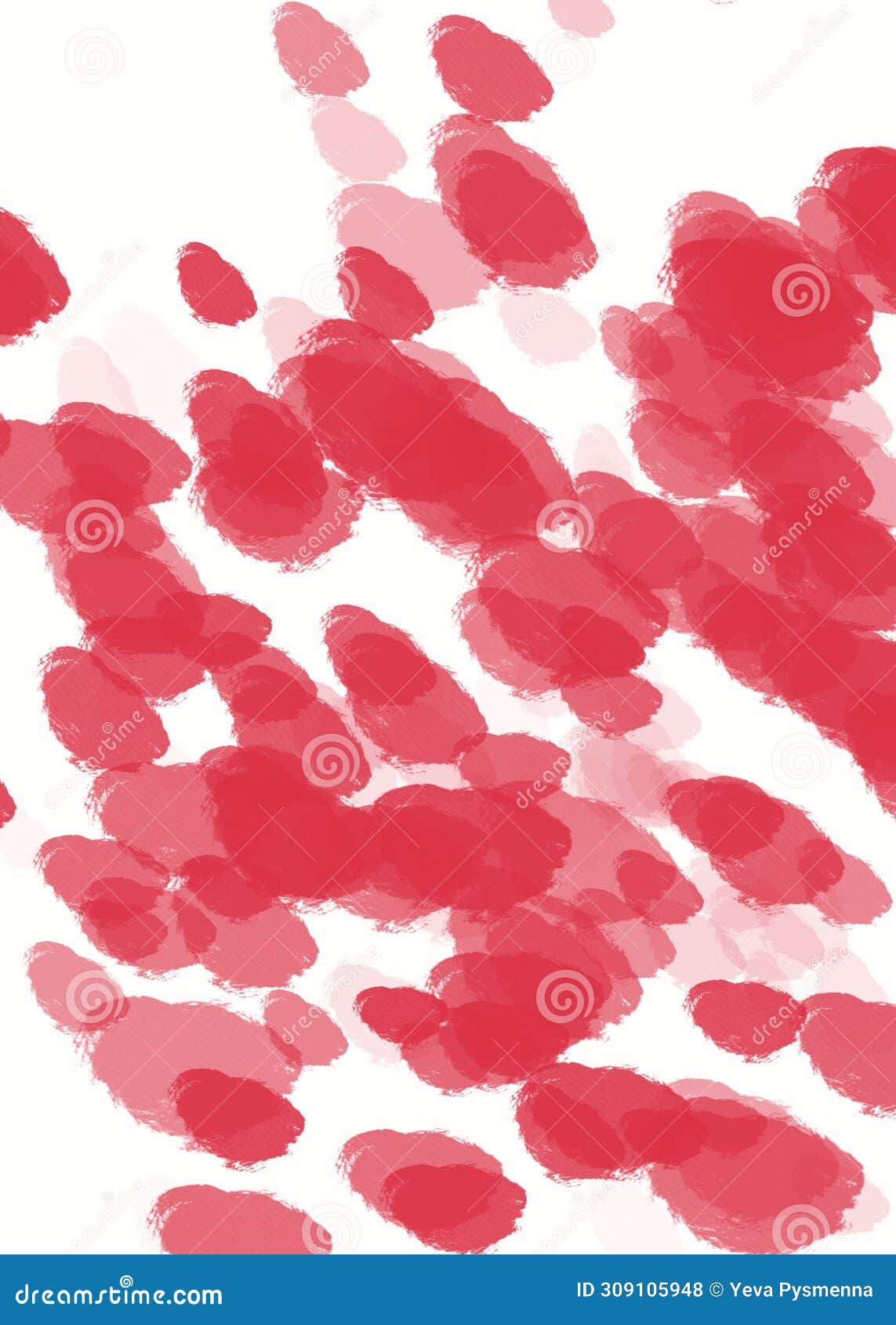 Red Spots on White Background Create a Bold and Striking Pattern. Hand ...