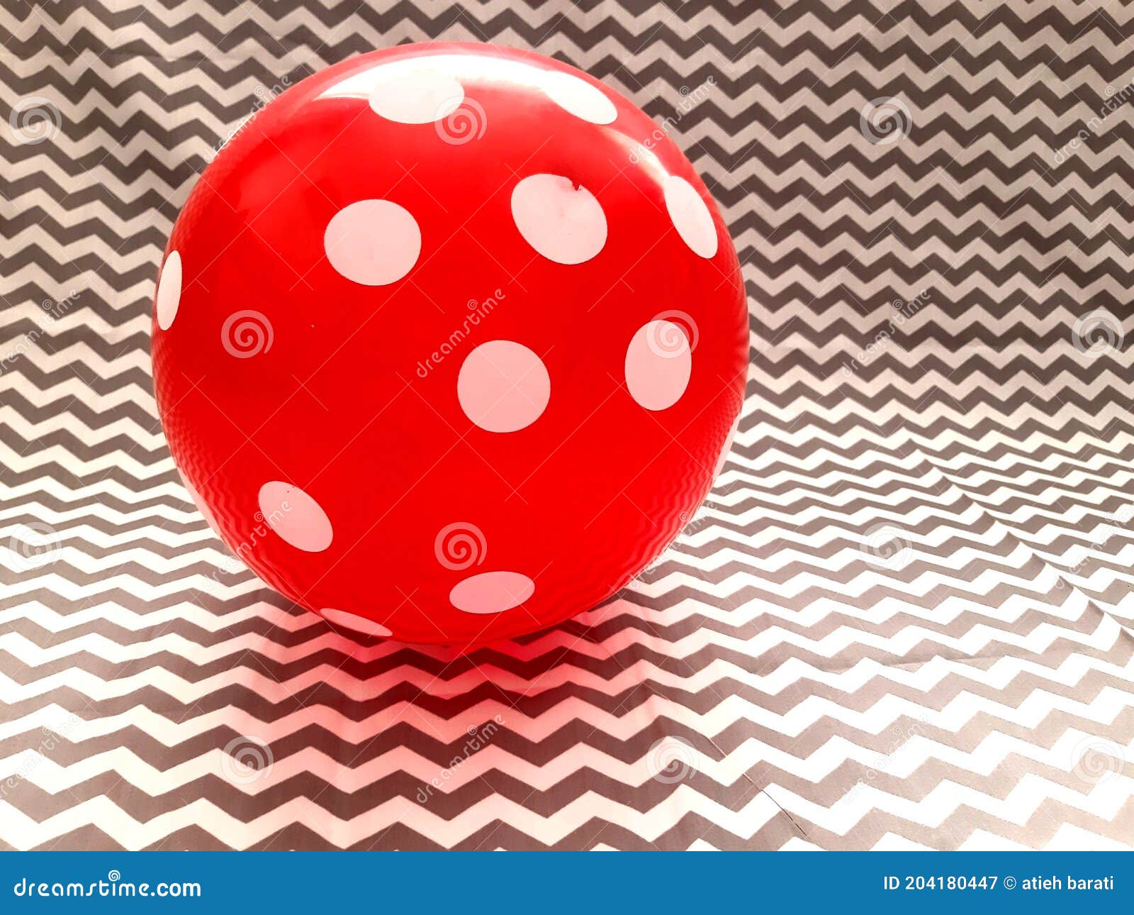 Red Spotted Balloon stock image. Image of cartoon, balloons - 204180447