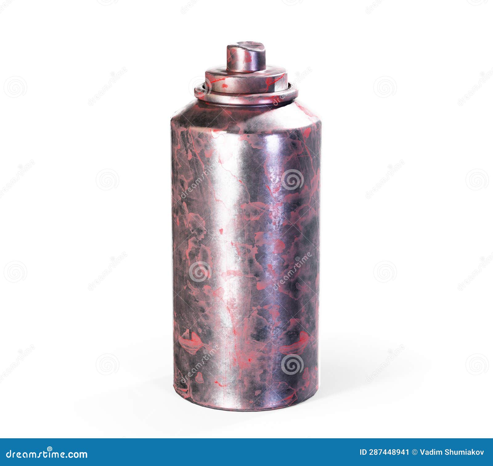 Red Spray Can Isolated on White 3d Render Stock Illustration ...