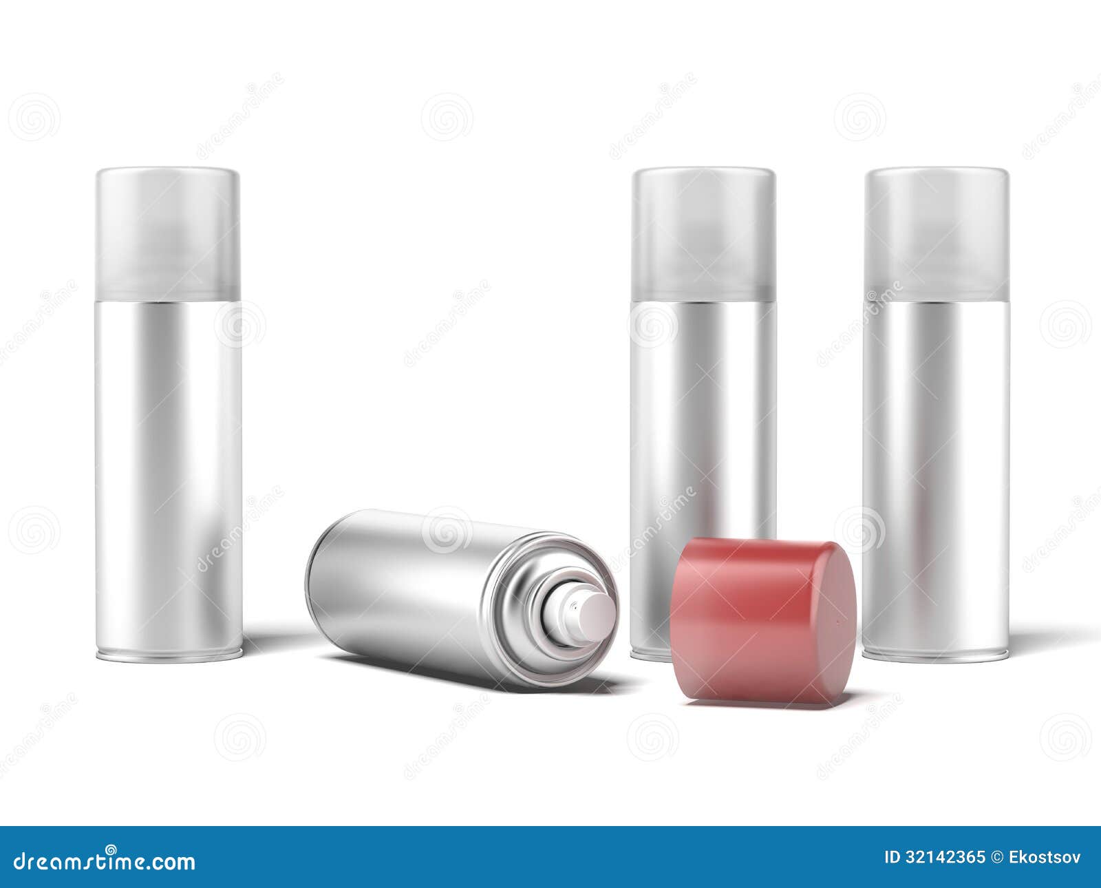Red Spray Can in White Crowd Stock Illustration - Illustration of ...