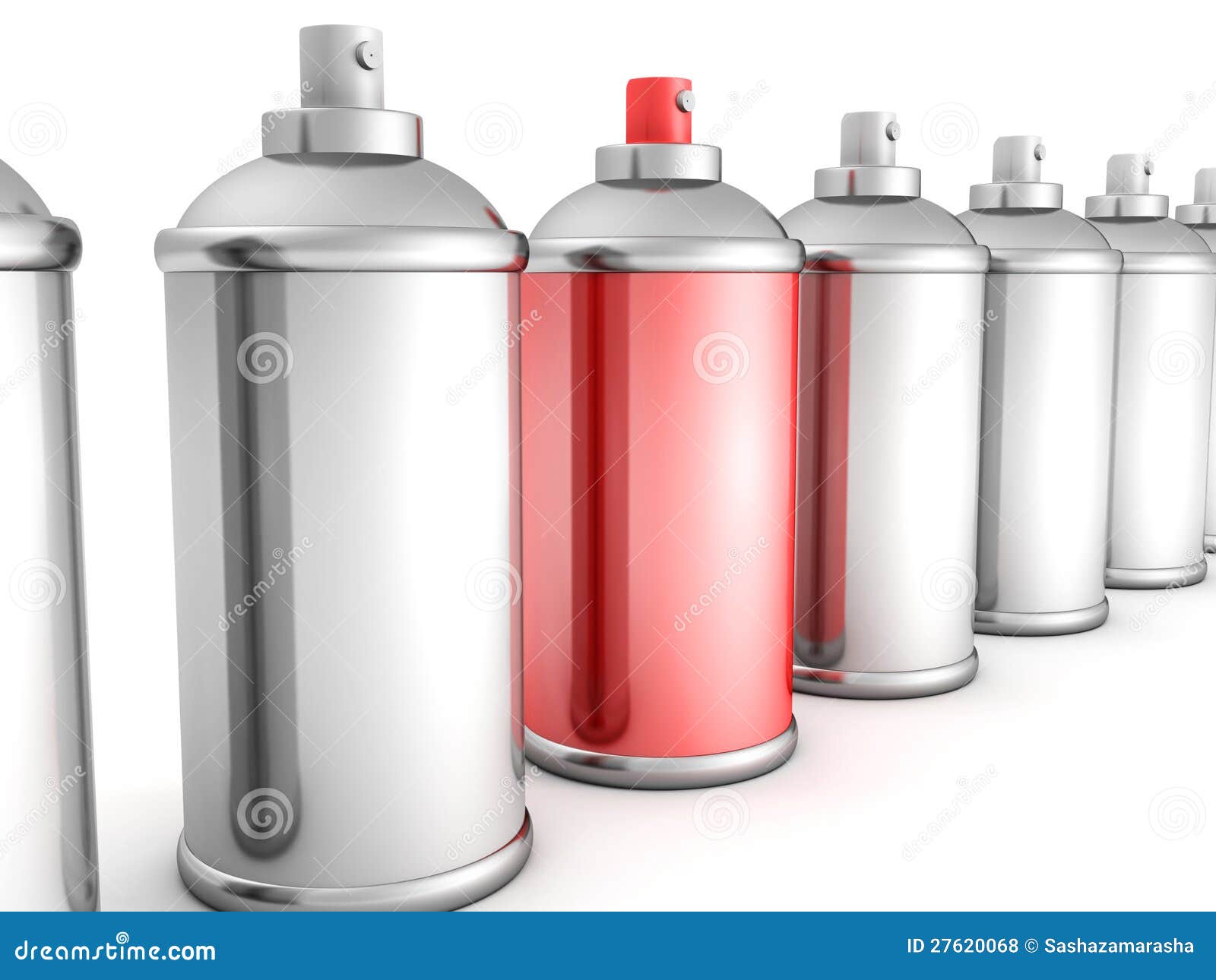 Red Spray Paint Bottle Can in White Crowd Stock Illustration ...
