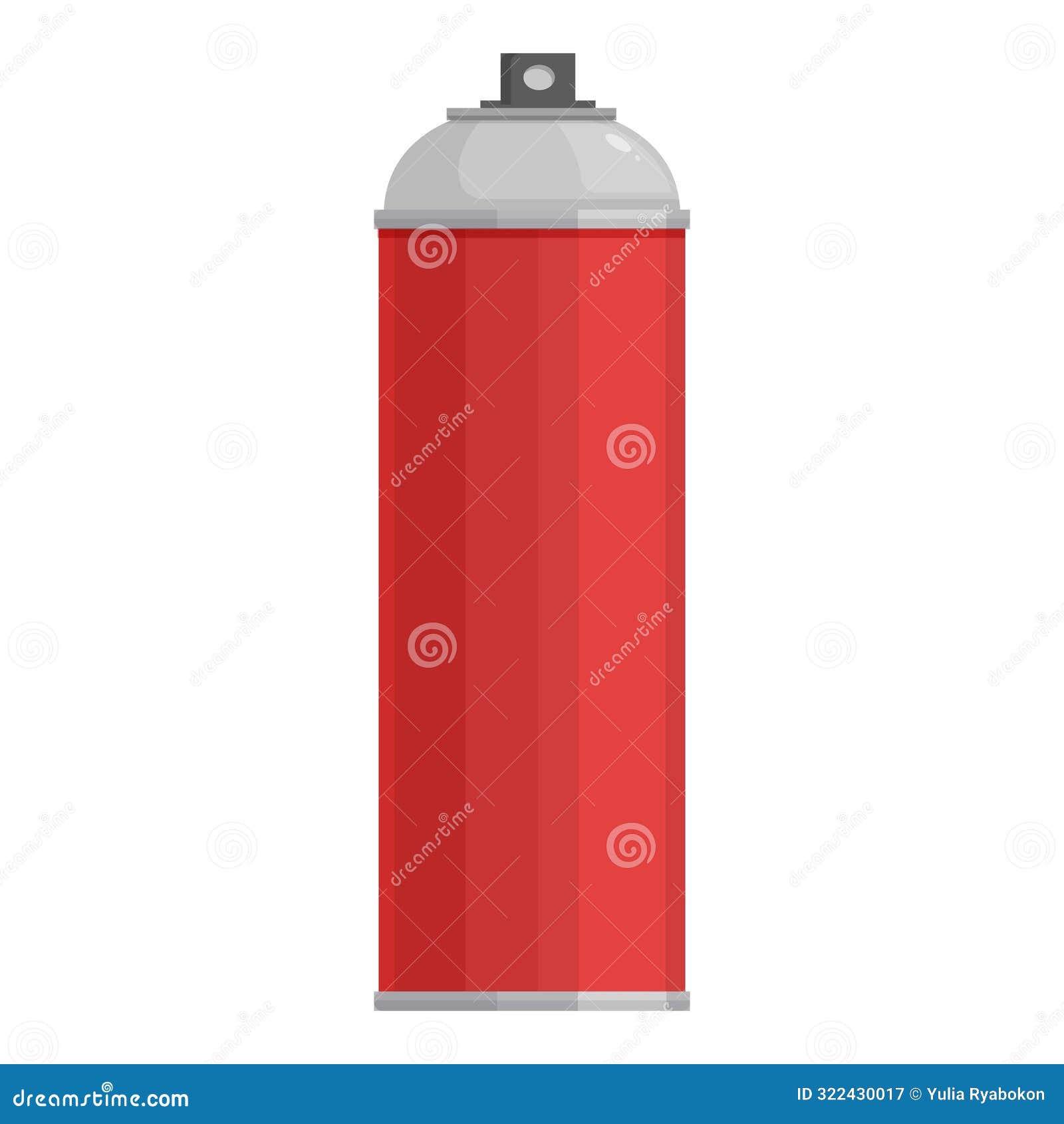 Red Spray Paint Can Standing on White Background Stock Vector ...