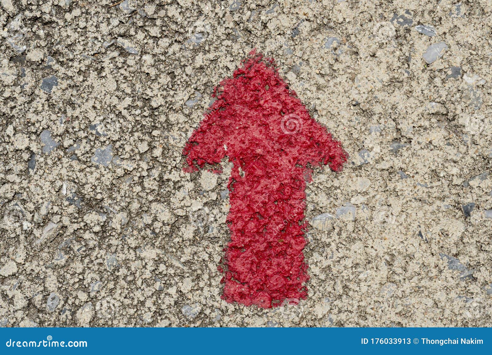 Sign and Simbol Direction on the Ground. Stock Image - Image of sign ...