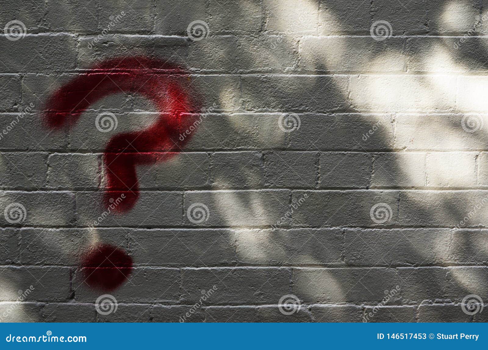 Question Mark Sign Painted on Brick Wall Stock Image - Image of ...