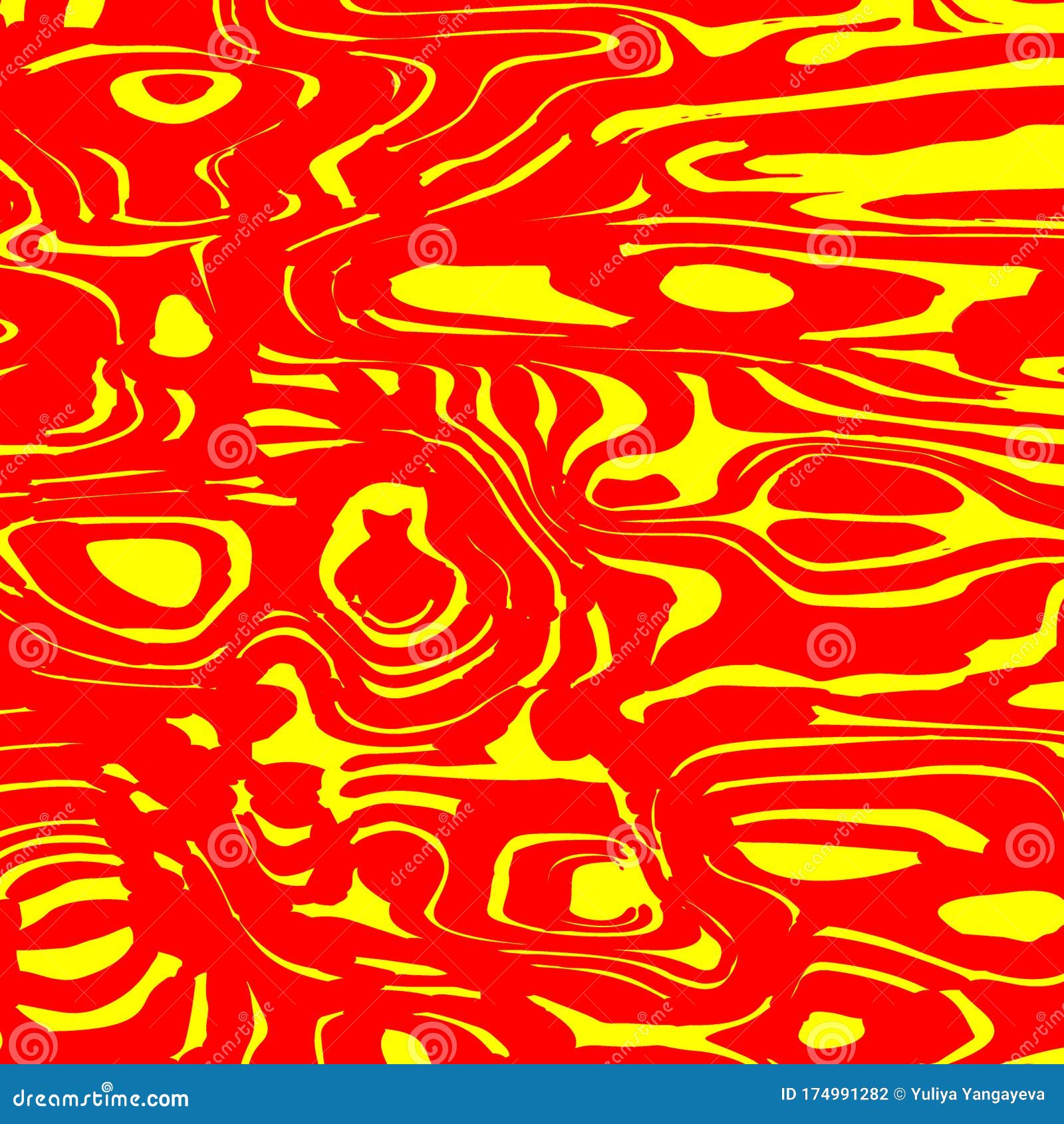 Red Spreading Spots of Color on Yellow Stock Vector - Illustration of ...