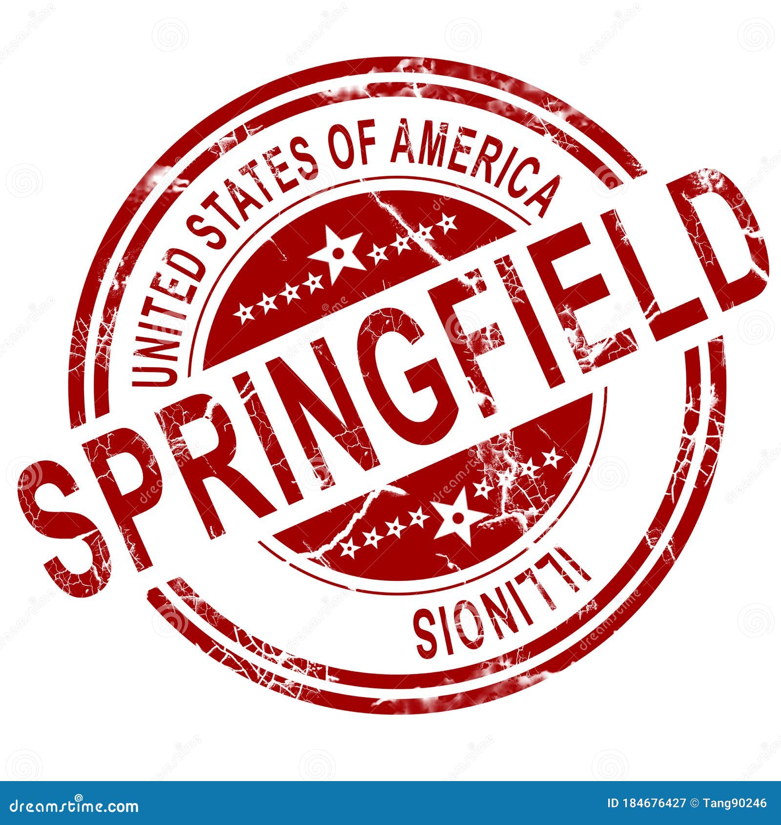 Springfield Stamp with White Background Stock Illustration ...
