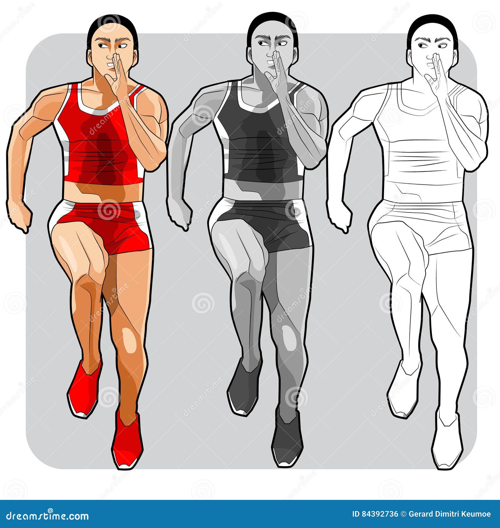 Red sprinter stock vector. Illustration of fitness, championship - 84392736