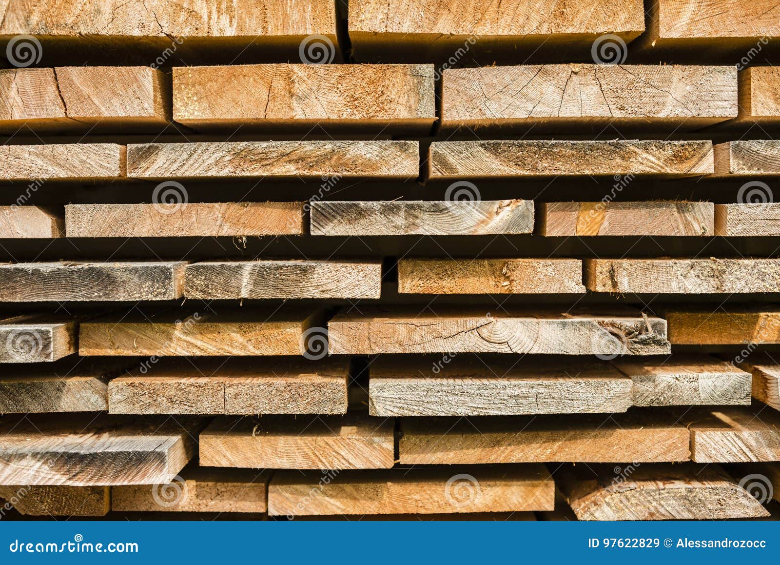 Red Spruce Pine Wood Planks for Home Construction Stock Image - Image ...
