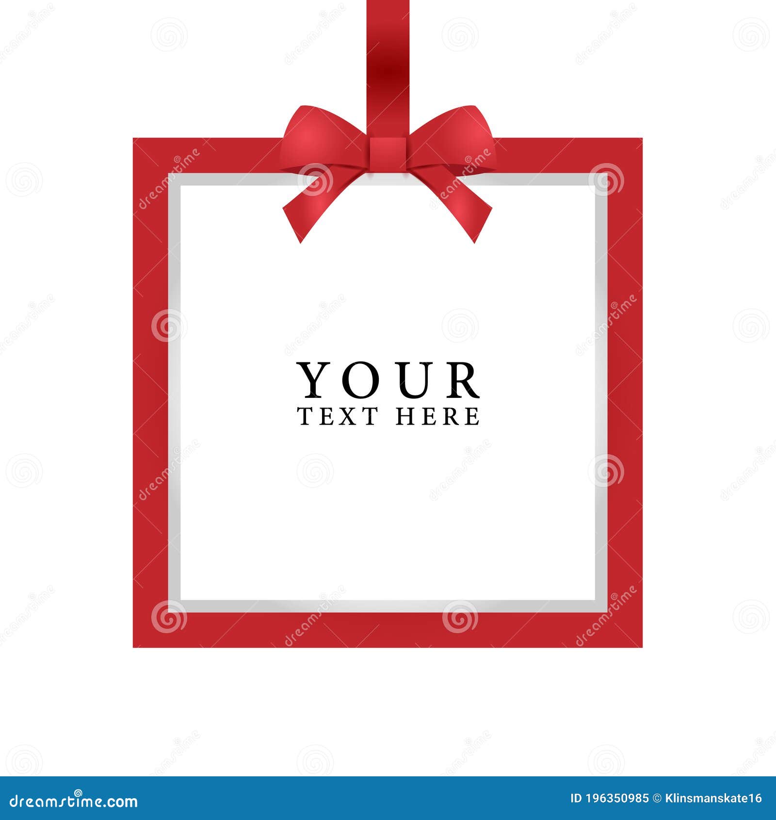 Red Square Badge Design Template on White Background Stock Illustration ...