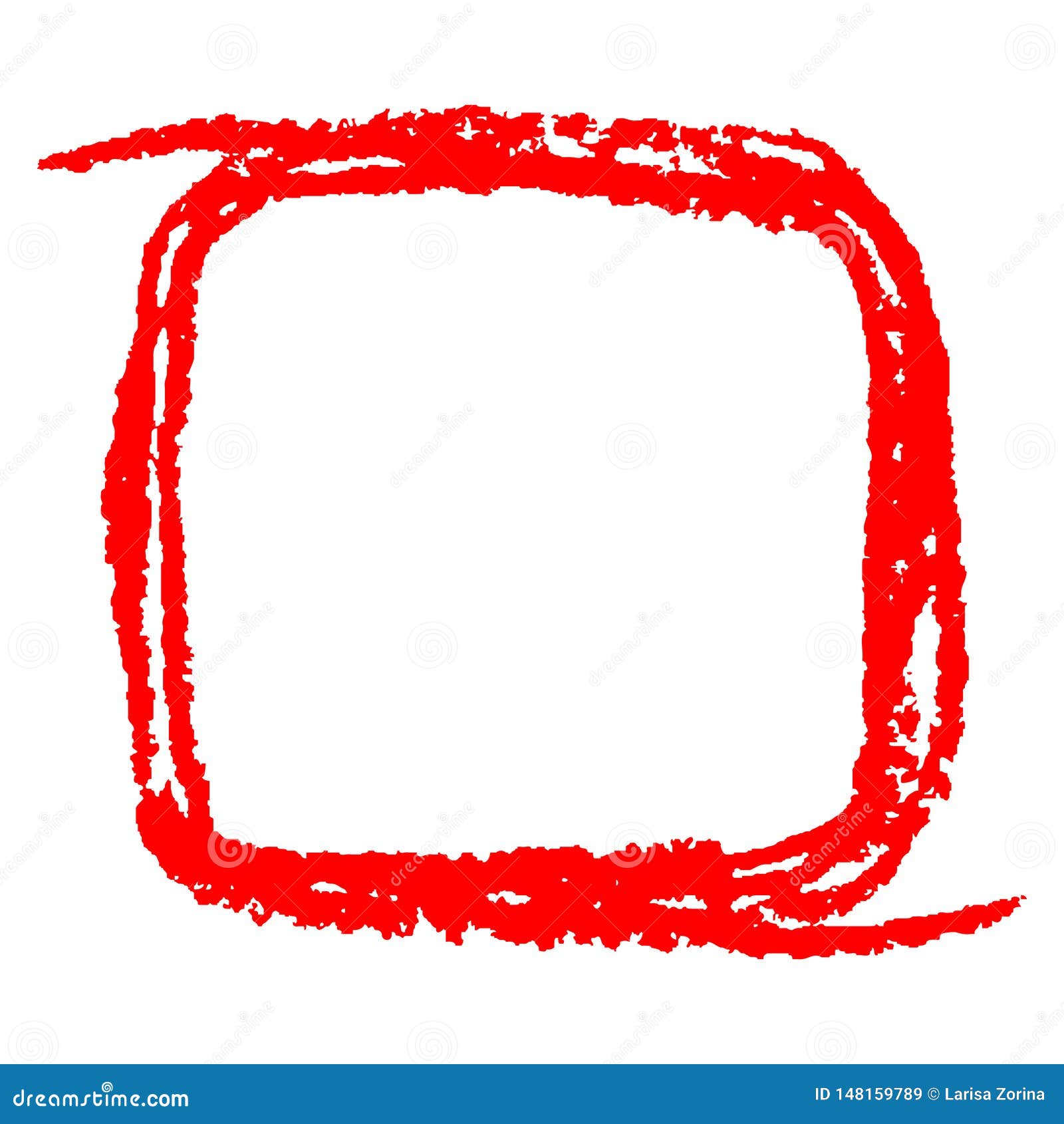 Red Square Copy Space or Frame with Pastel Bright Color Rectangular ...