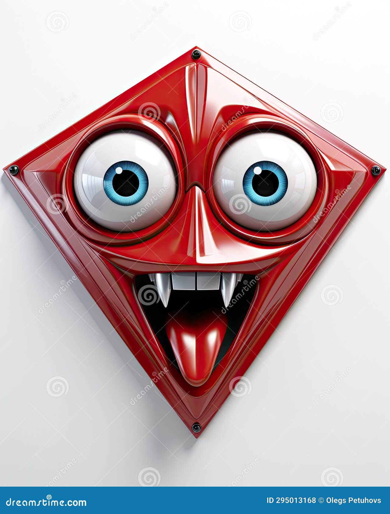 A Red Square with a Face and Eyes with a Big Smile. Generative Ai Stock ...