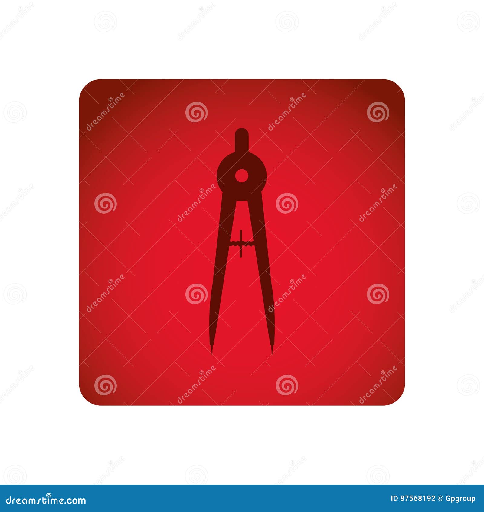 Red Square Frame Compass School Tool Stock Illustrations – 2 Red Square ...