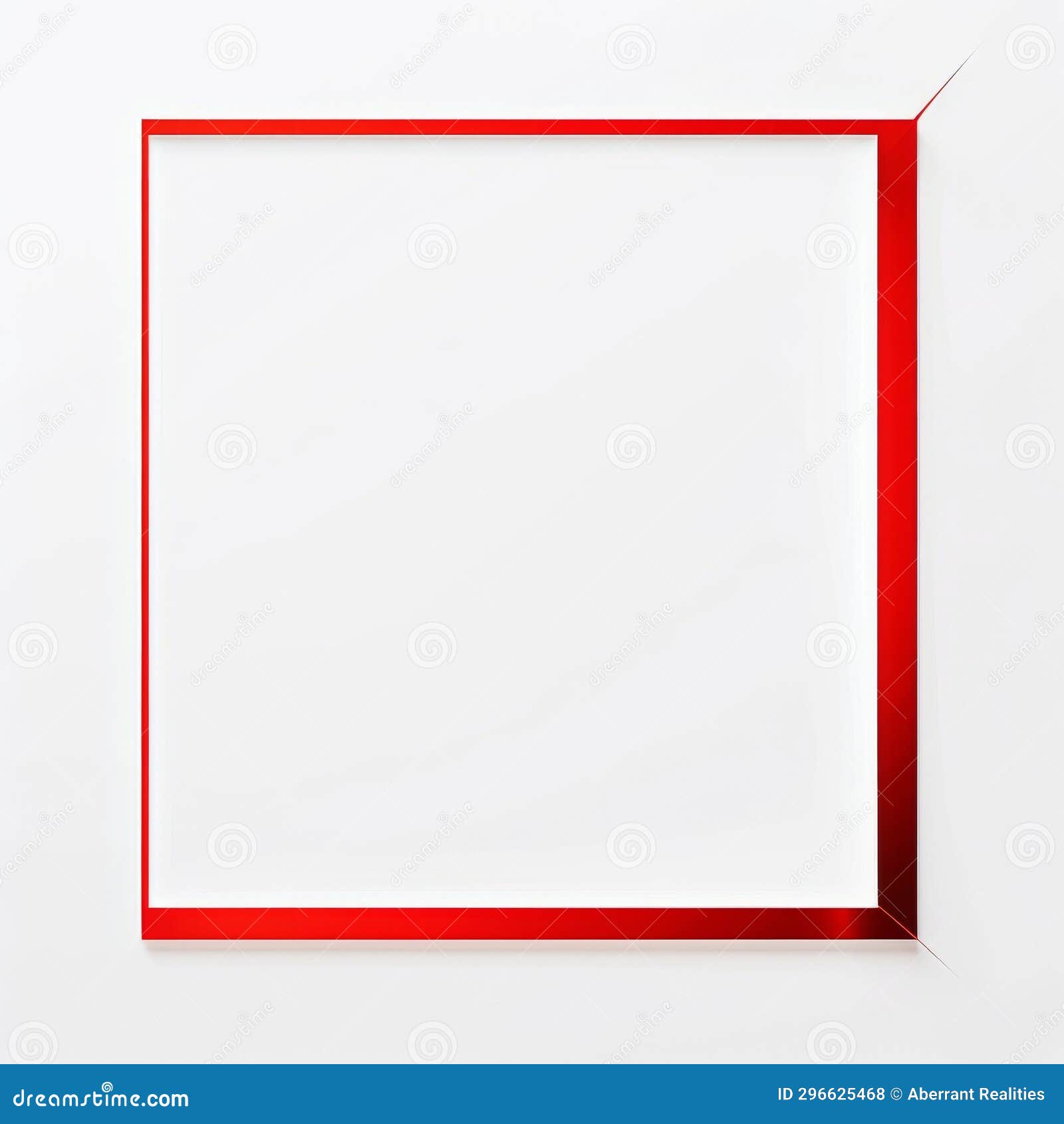 A Red Square Frame on a White Background Stock Illustration ...