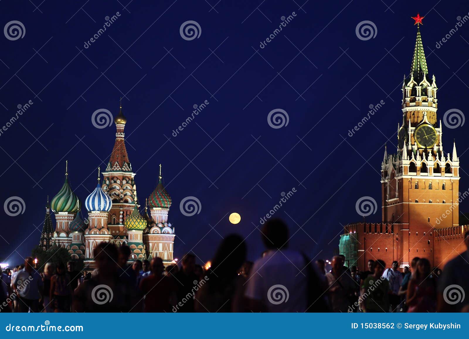 Red Square in Moscow stock photo. Image of people, nighttime - 15038562