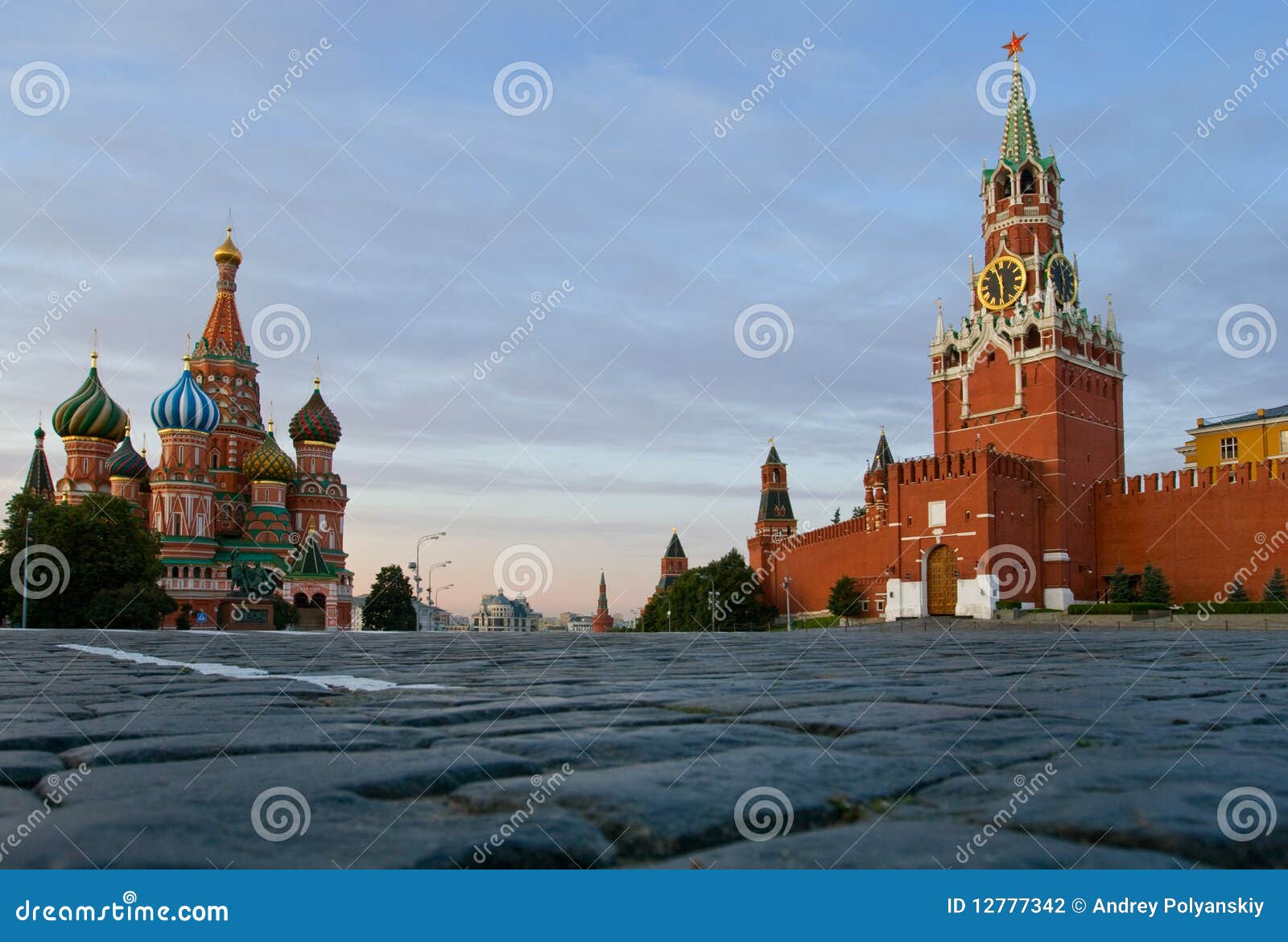 Red Square Moscow and St. Basil Cathedral Stock Photo - Image of ...
