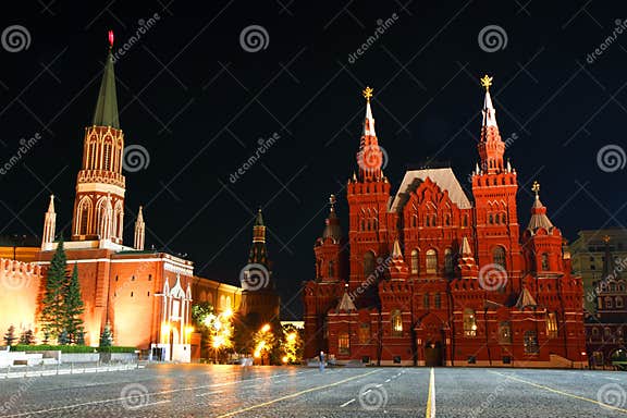Red Square Night stock photo. Image of landmark, attractions - 10341596