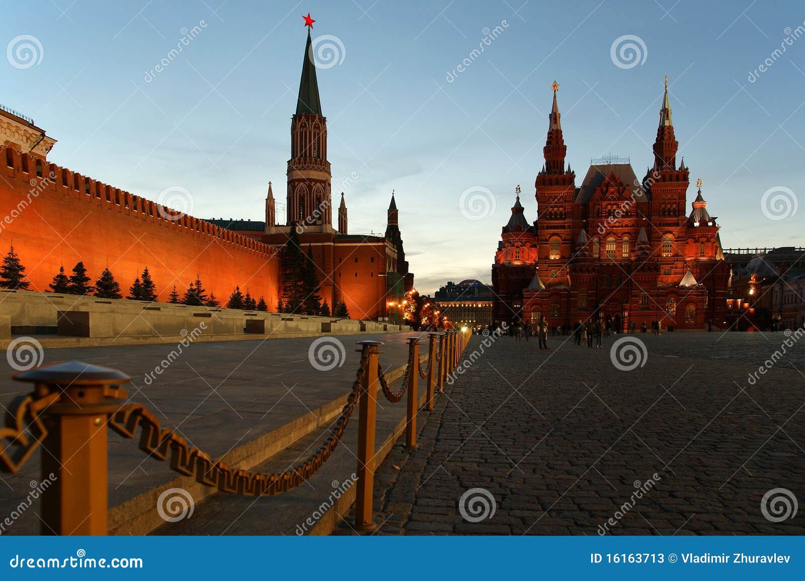 Red Square at night stock image. Image of shape, exterior - 16163713