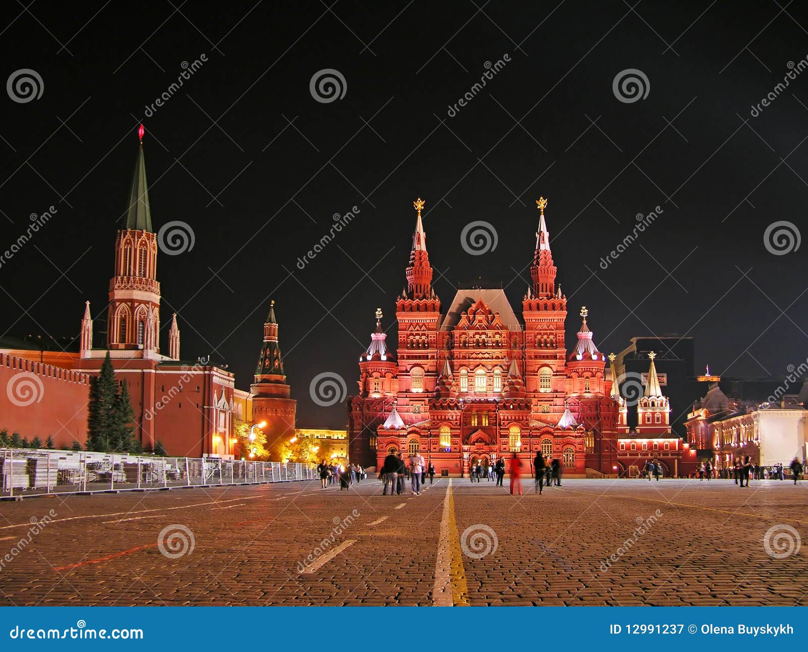 Red Square at Night, Moscow Stock Image - Image of excursion, lenin ...
