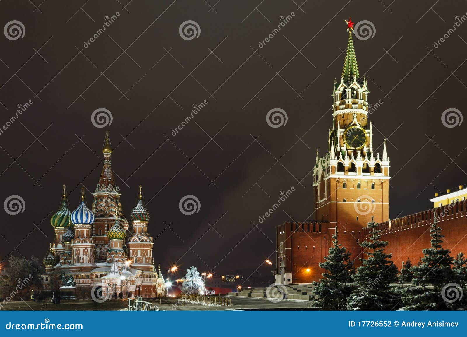 Red Square at Night, Moscow, Russia Stock Photo - Image of landmark ...