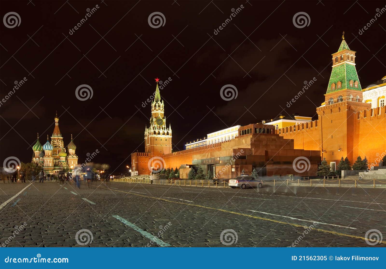 Red Square in Night. Moscow, Russia Stock Image - Image of place, dark ...