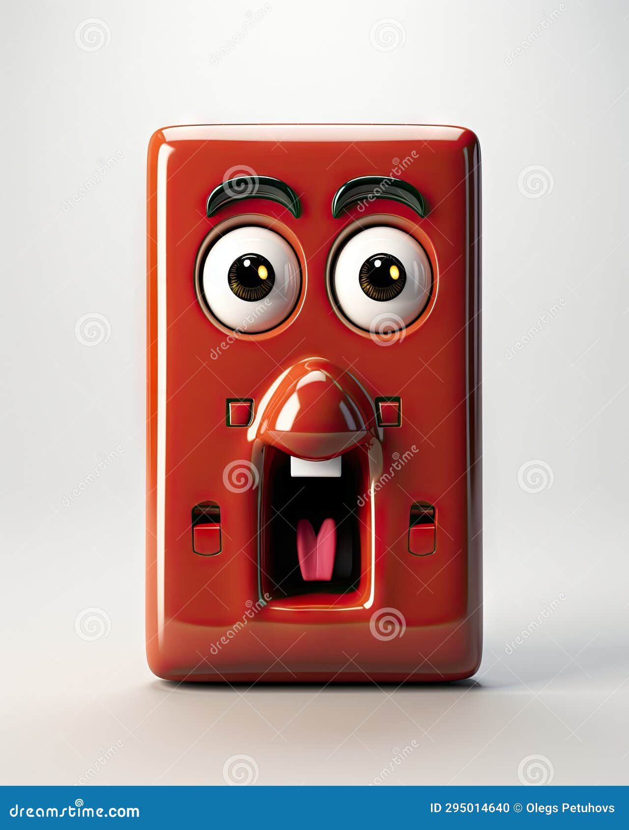 A Red Square Object with Eyes and a Nose Sticking Out of it. Generative ...