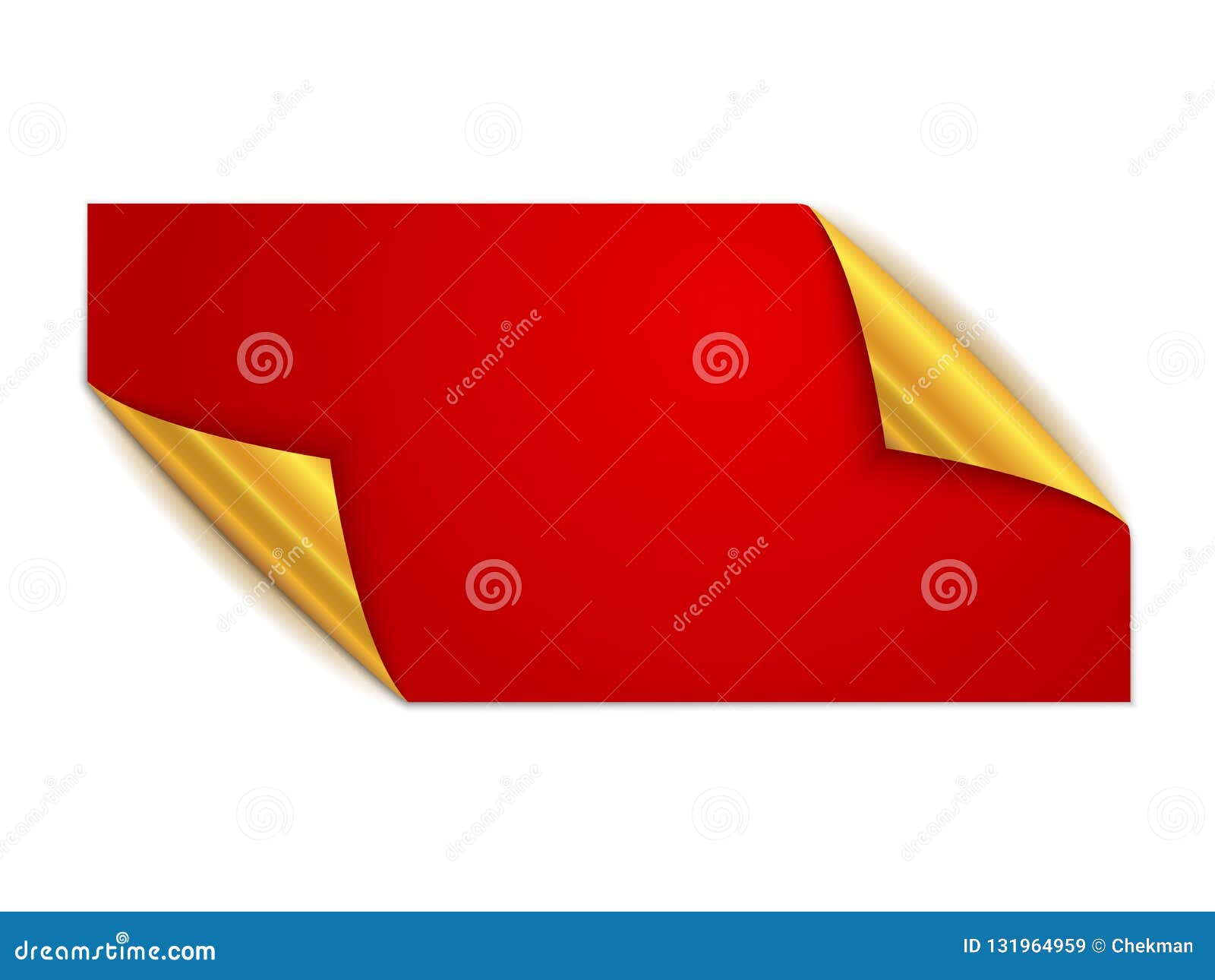 Red Square Paper Sticker. Vector Illustration Stock Illustration ...