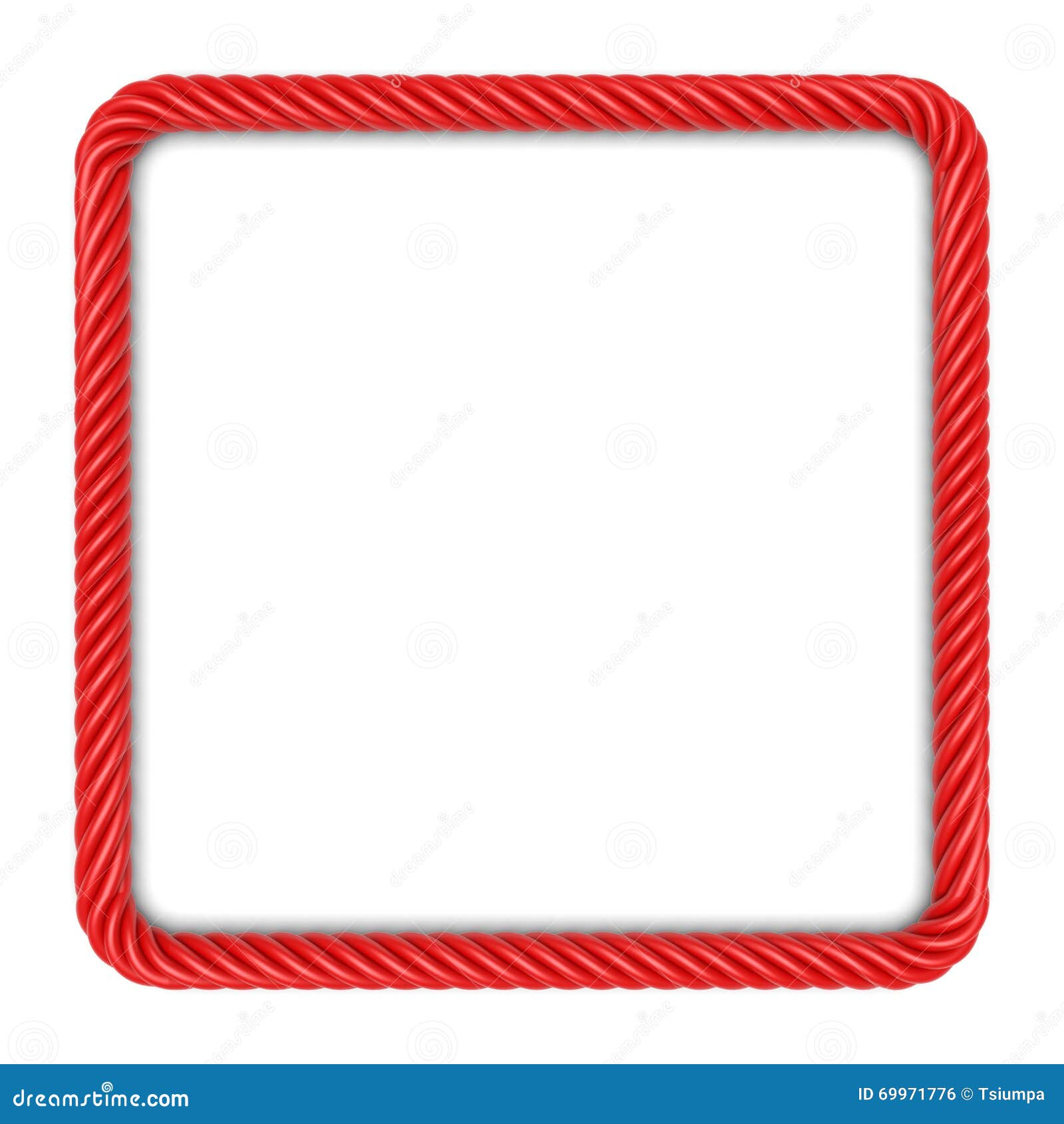 Red square rope frame stock illustration. Illustration of string - 69971776