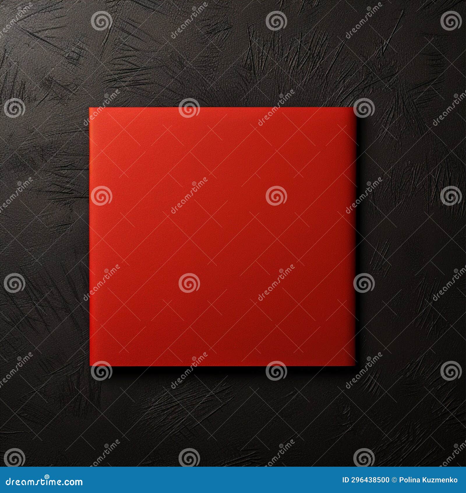 Red Square Shape Mockup. AI Generated Image Stock Illustration ...